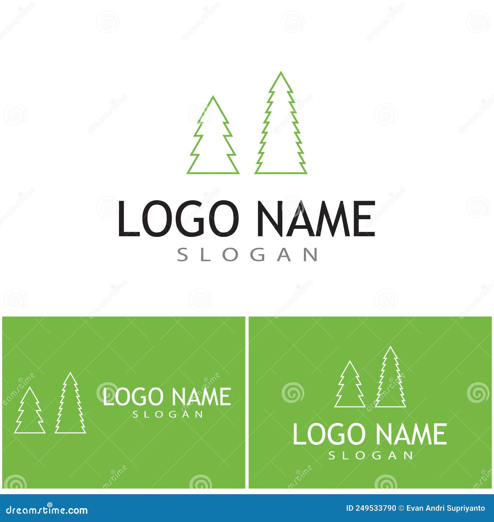 Tree Line Logo Template Vector Symbol Nature Stock Vector ...