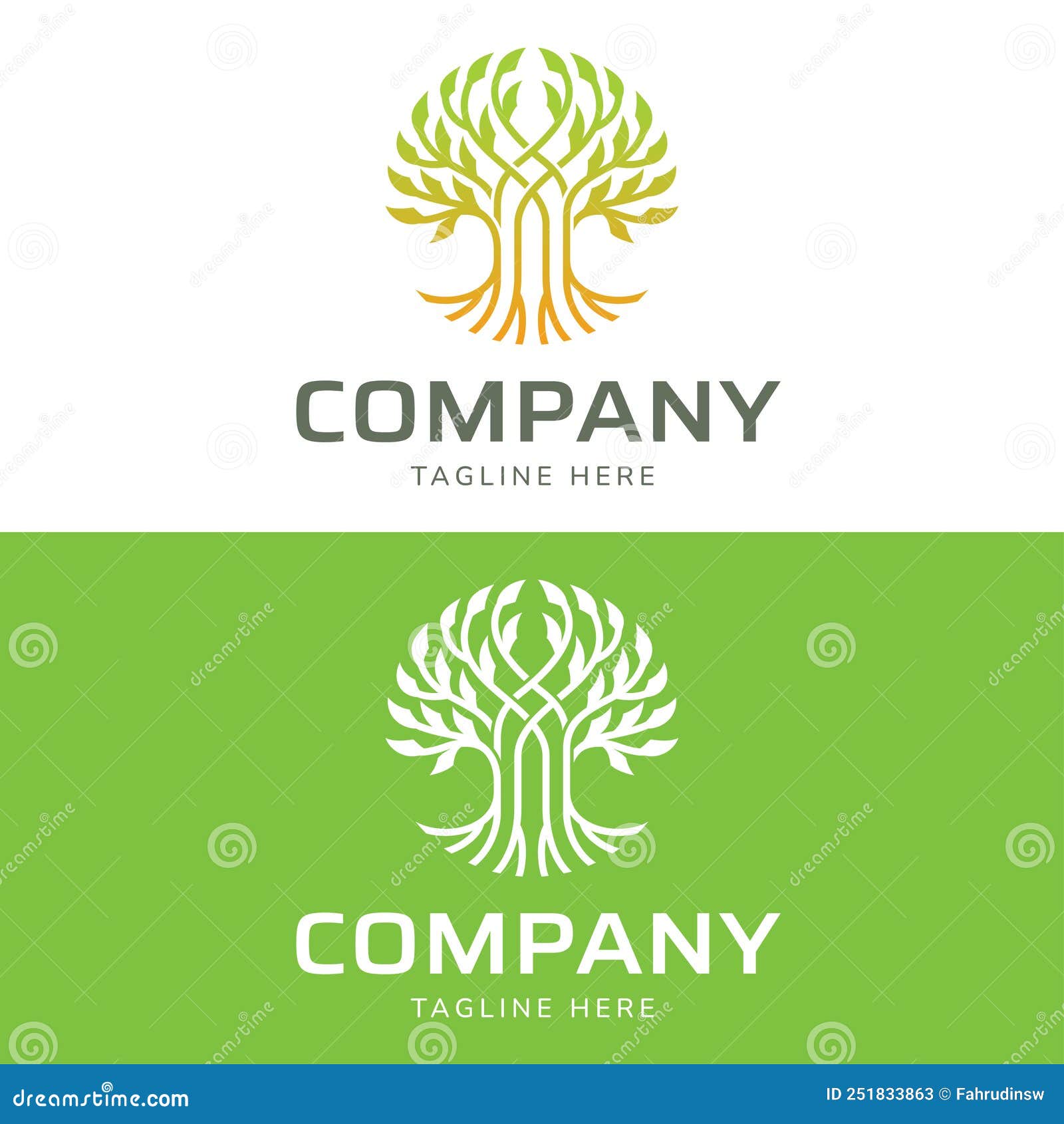 Simple Symmetrical Tree Logo Stock Vector - Illustration of branding ...