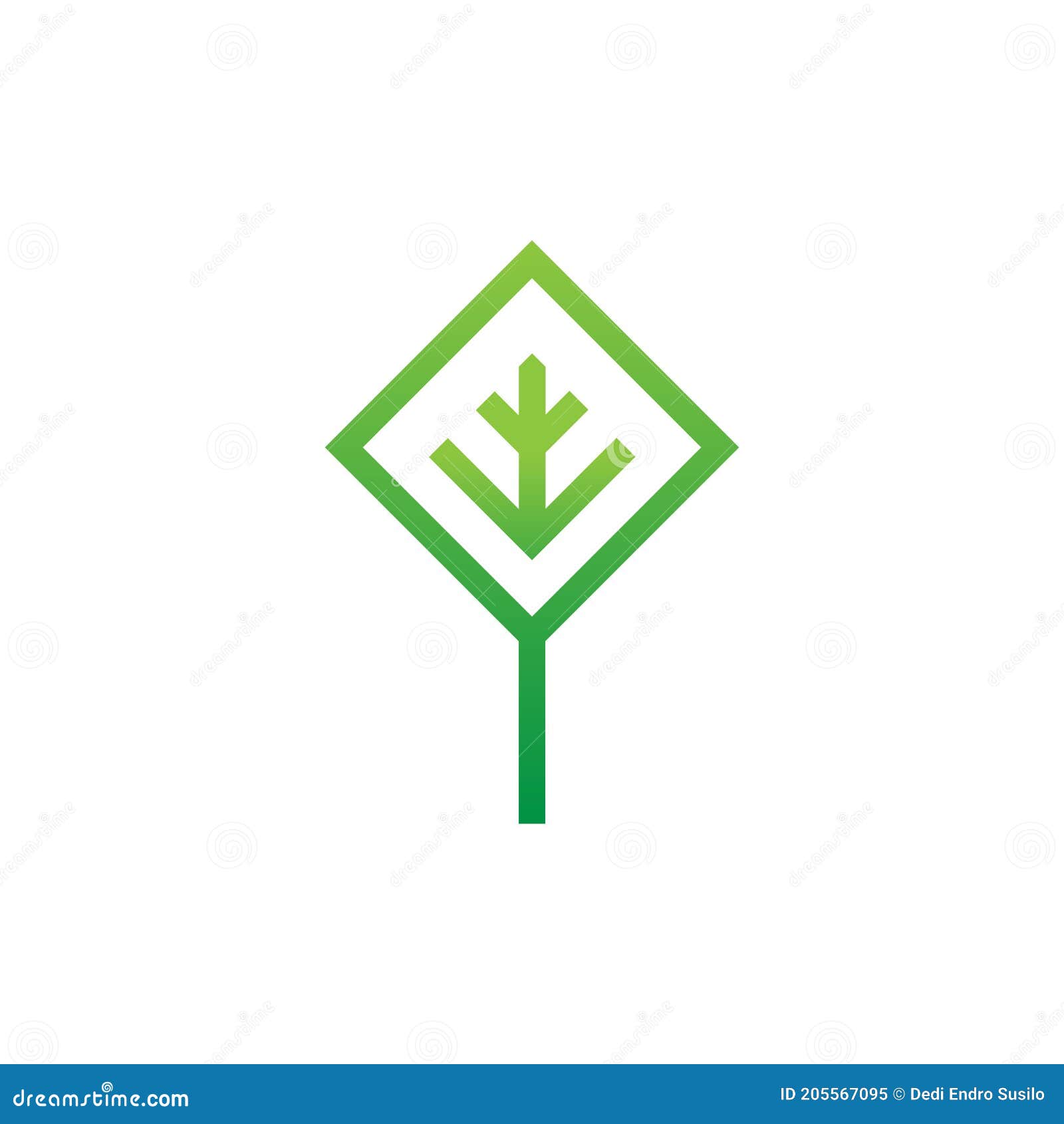 Tree Logo, Describes a Tree in the Form of Geometry Stock Vector ...