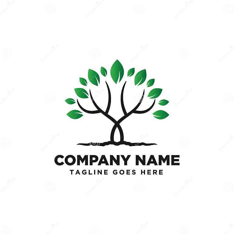 Tree Logo Design Inspiration. Vector Illustration Stock Vector ...