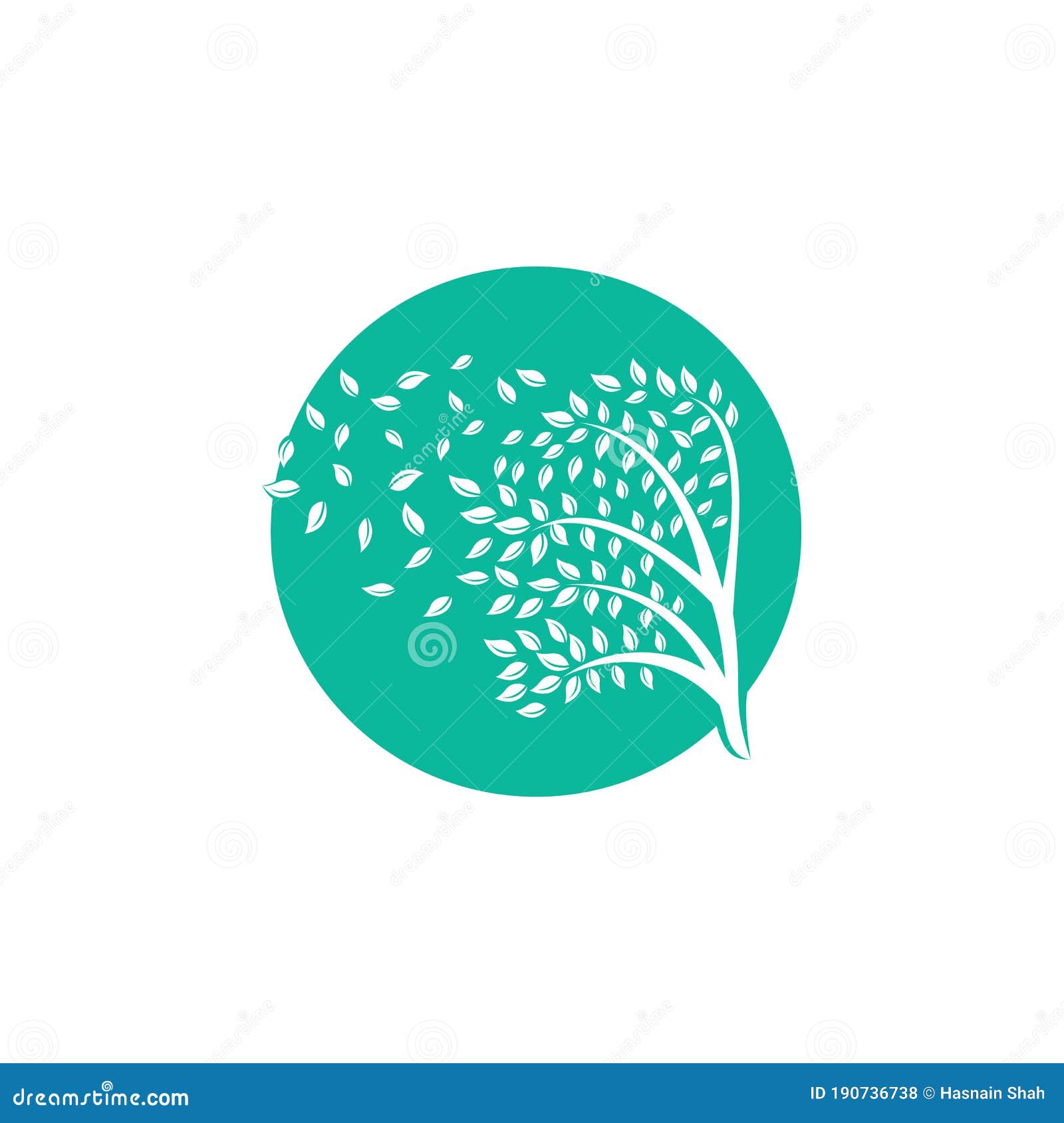 Wind Blowing through Leafs. Stock Vector - Illustration of bending ...