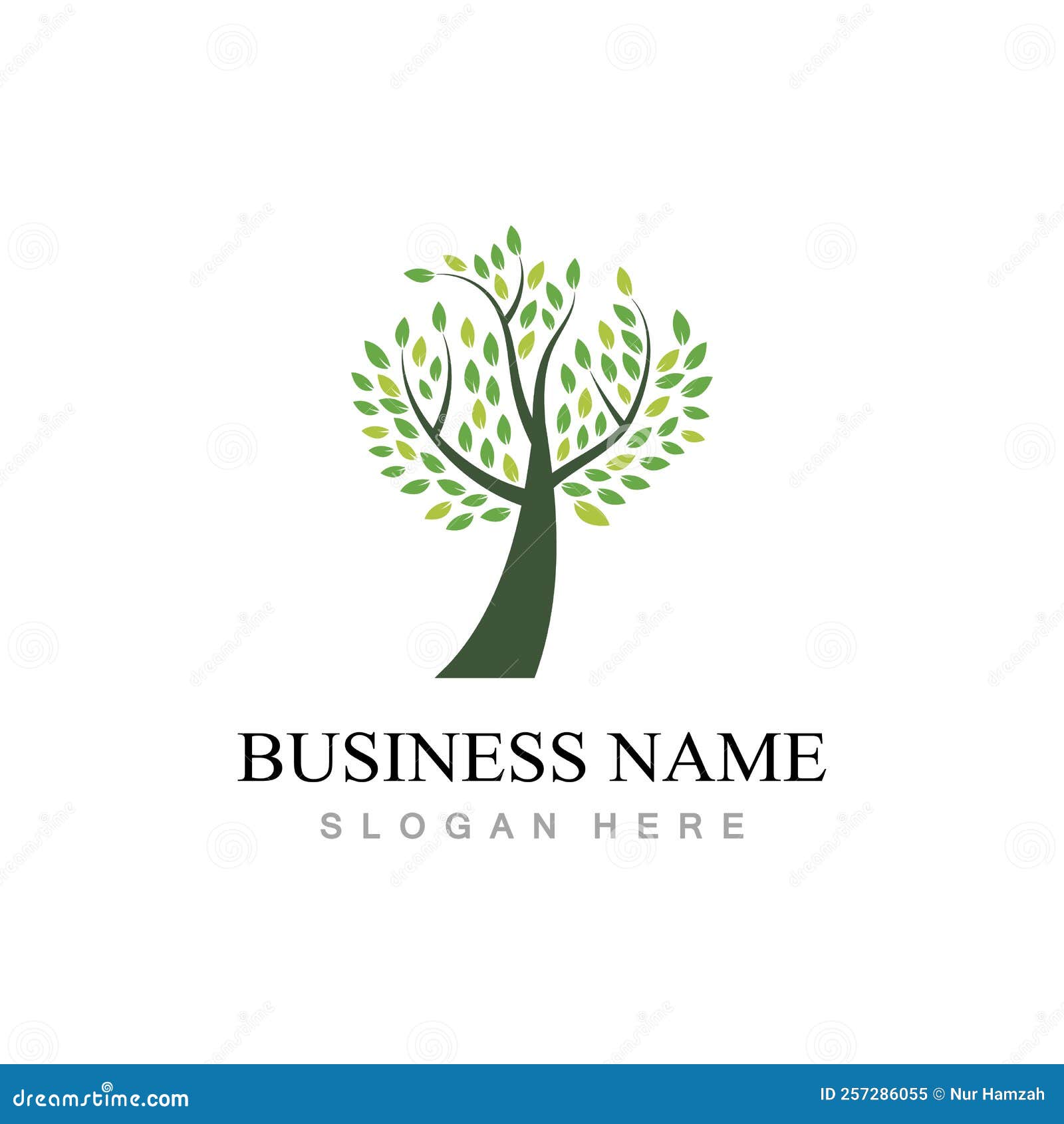 Tree Logo Design with Template Vector Concept Stock Vector ...