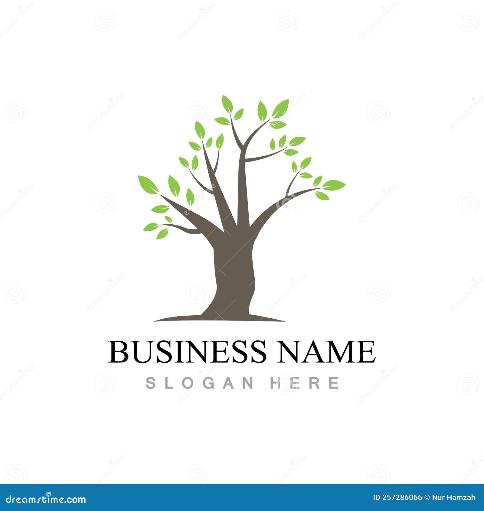 Tree Logo Design with Template Vector Concept Stock Vector ...