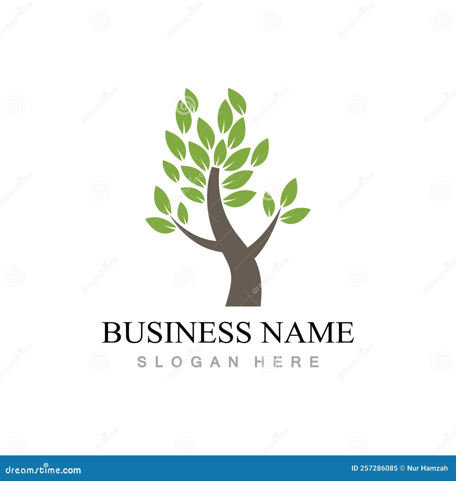 Tree Logo Design with Template Vector Concept Stock Vector ...