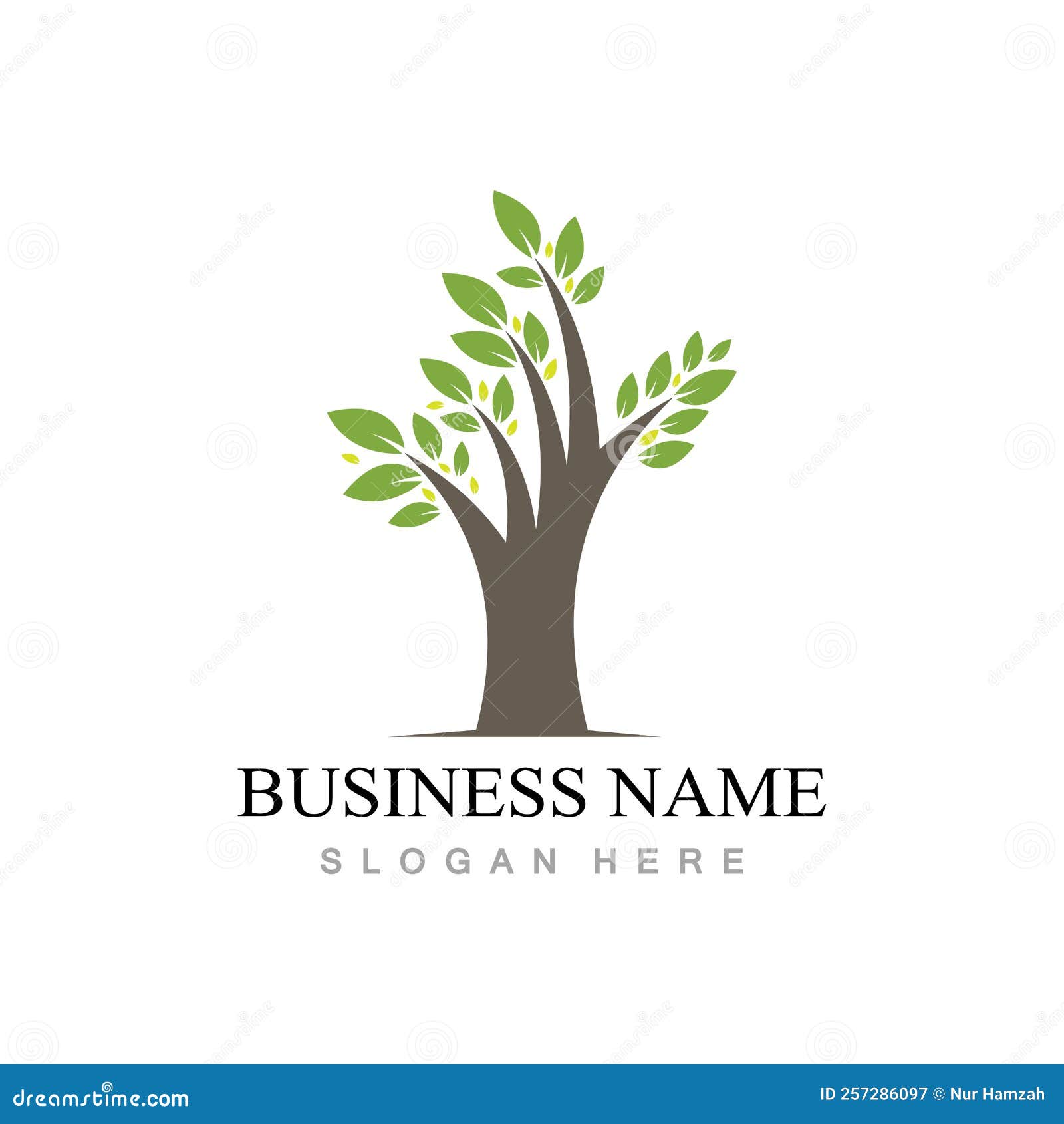 Tree Logo Design with Template Vector Concept Stock Vector ...