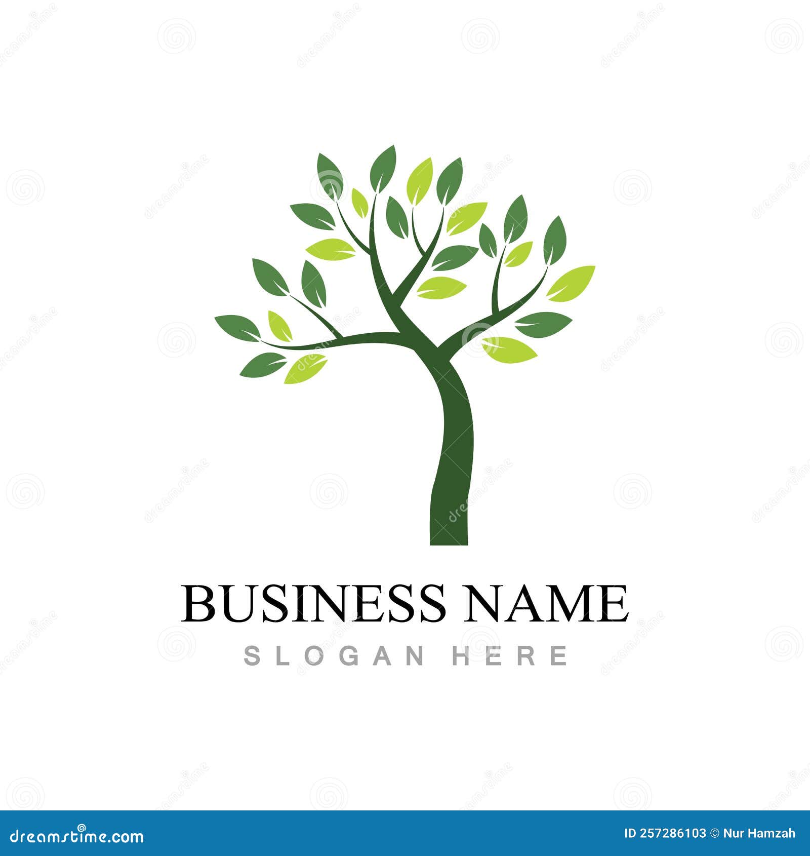 Tree Logo Design with Template Vector Concept Stock Vector ...