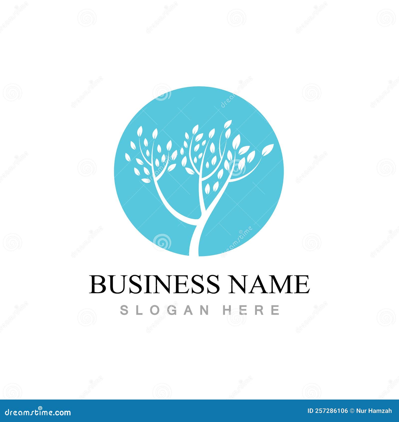 Tree Logo Design with Template Vector Concept Stock Vector ...