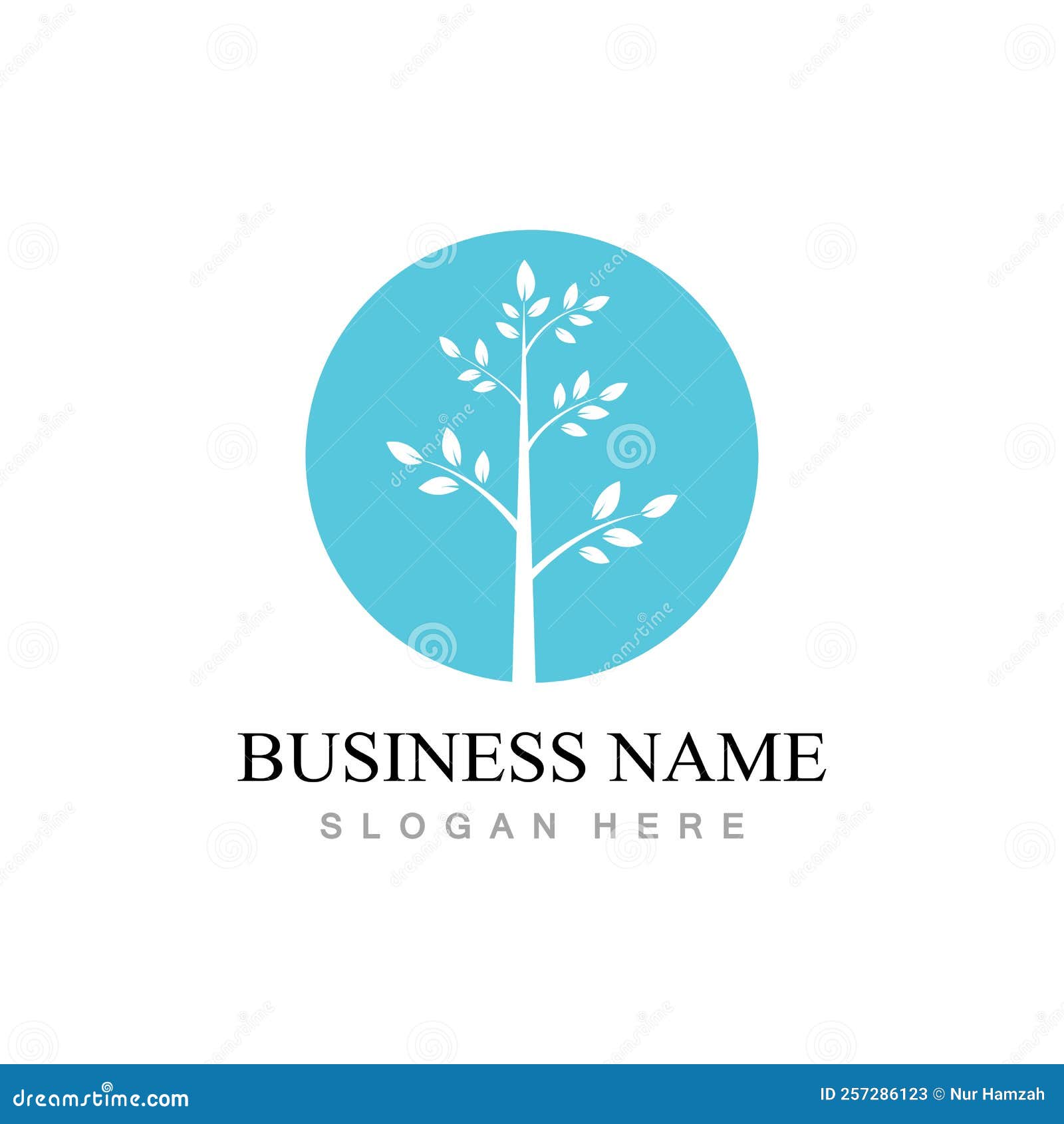 Tree Logo Design with Template Vector Concept Stock Vector ...