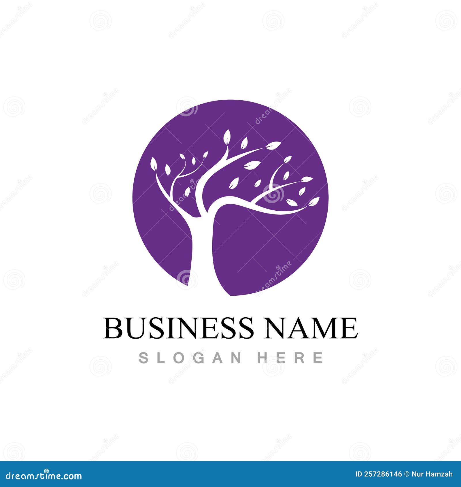 Tree Logo Design with Template Vector Concept Stock Vector ...
