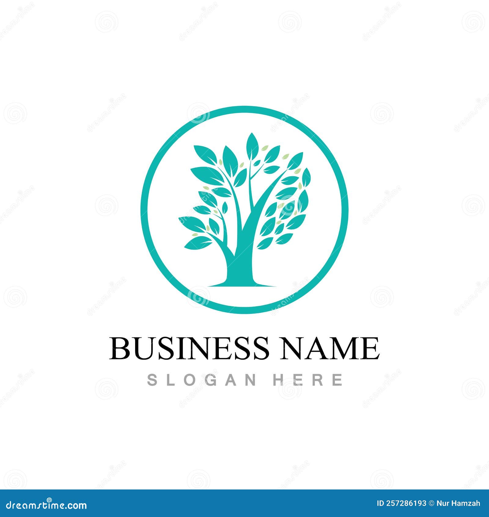 Tree Logo Design with Template Vector Concept Stock Vector ...