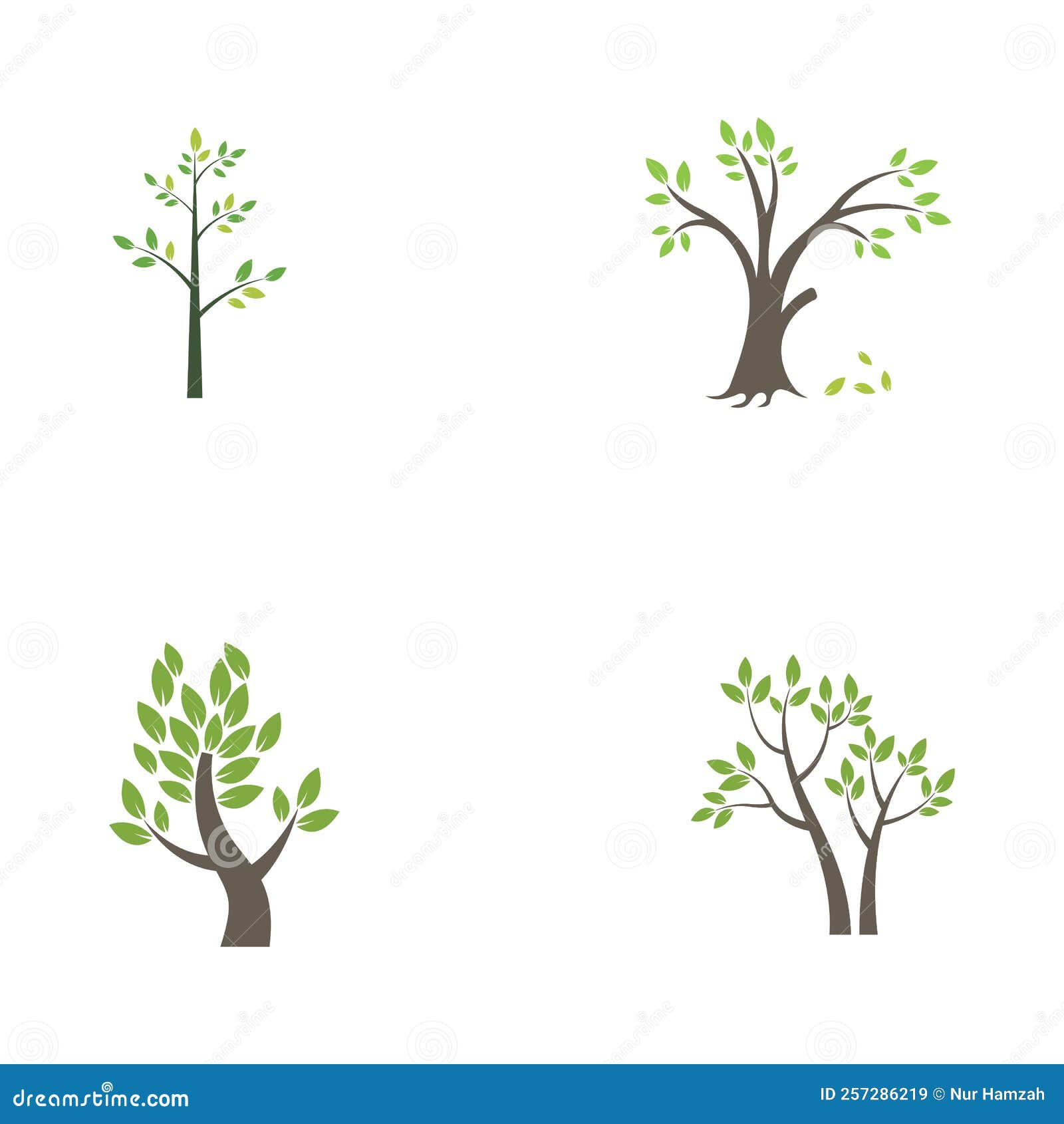 Tree Logo Design with Template Vector Concept Stock Vector ...