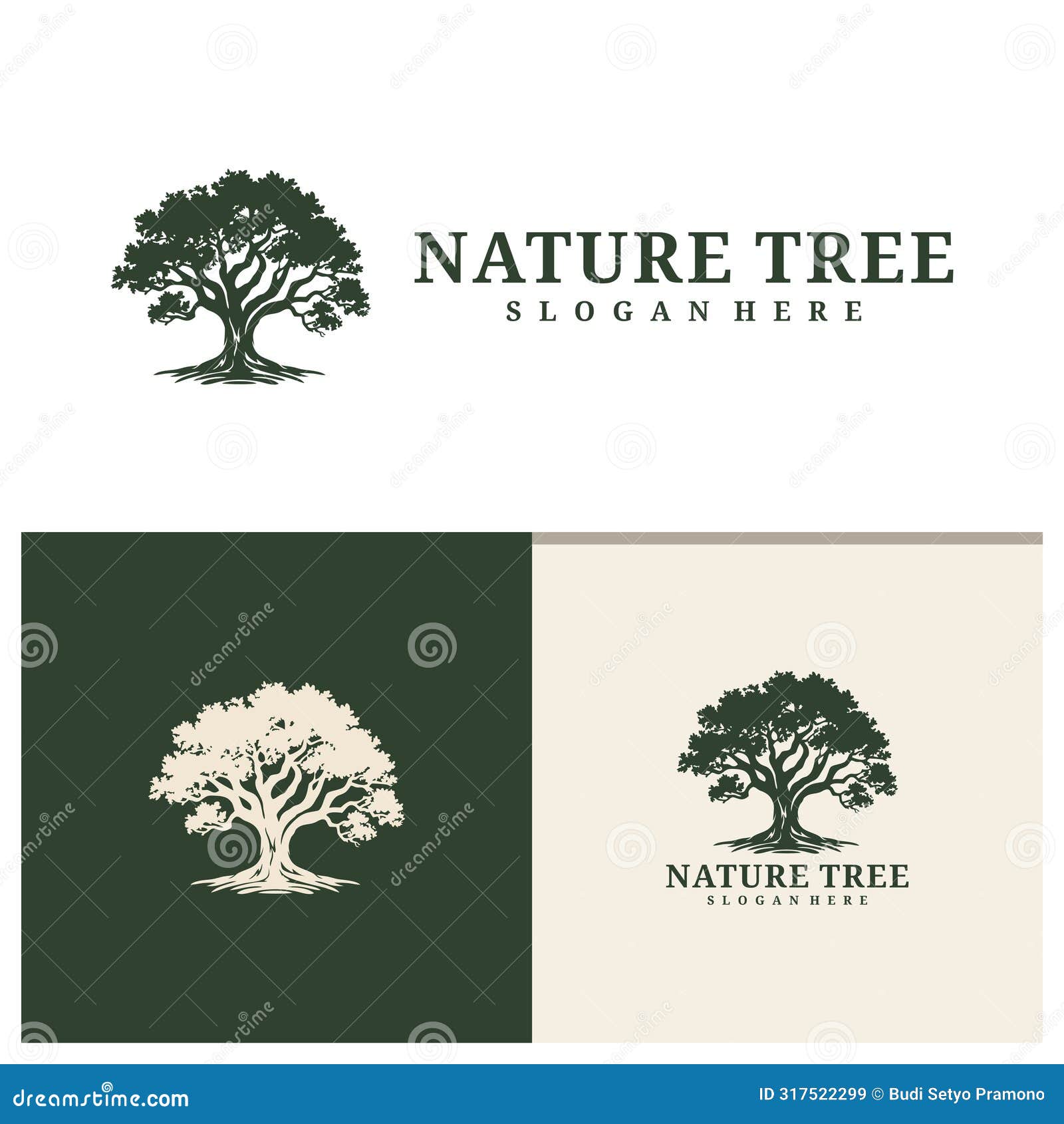 Tree Logo Design Vector. Nature Trees Vector Illustration Stock Vector ...