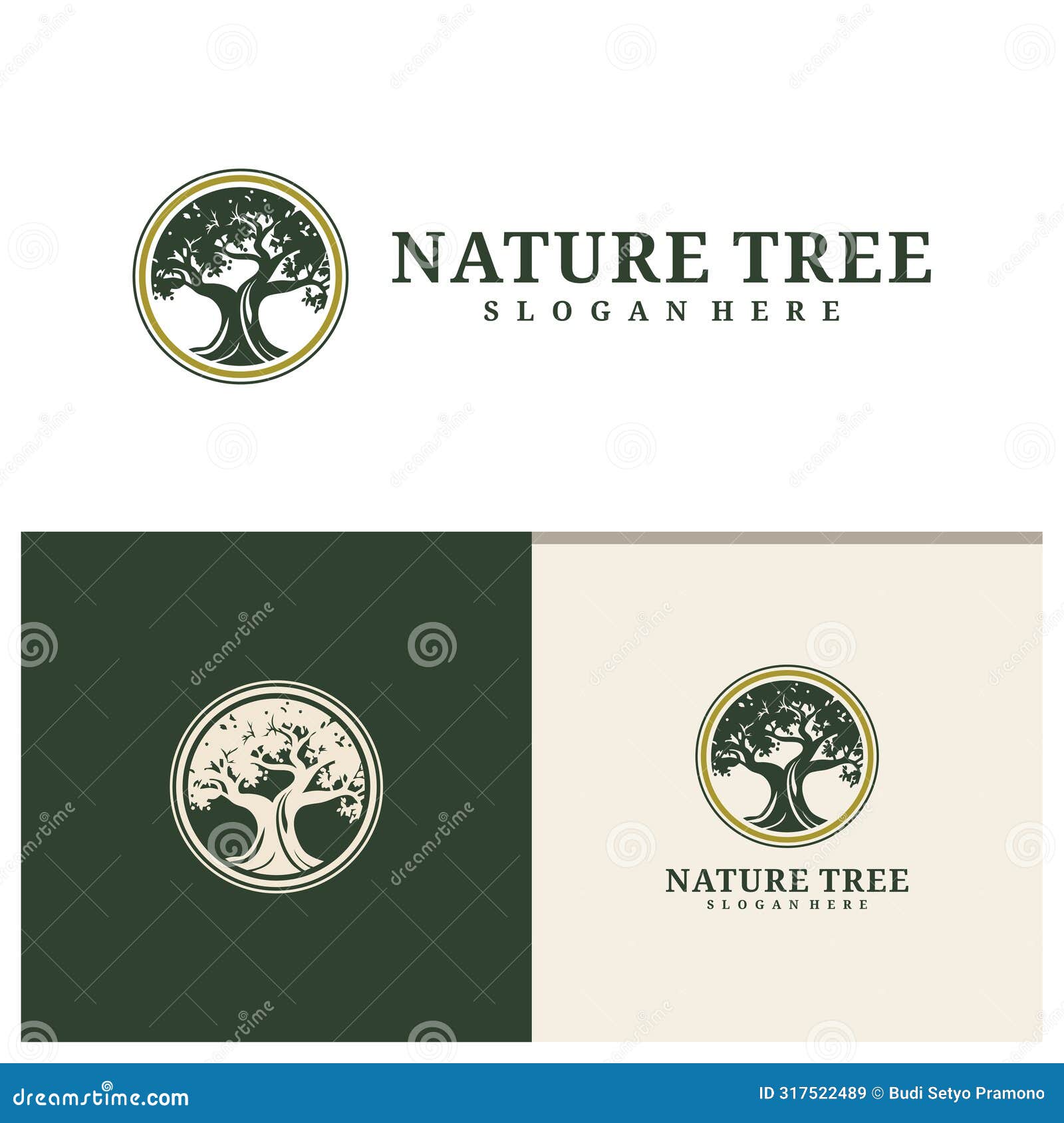 Tree Logo Design Vector. Nature Trees Vector Illustration Stock Vector ...