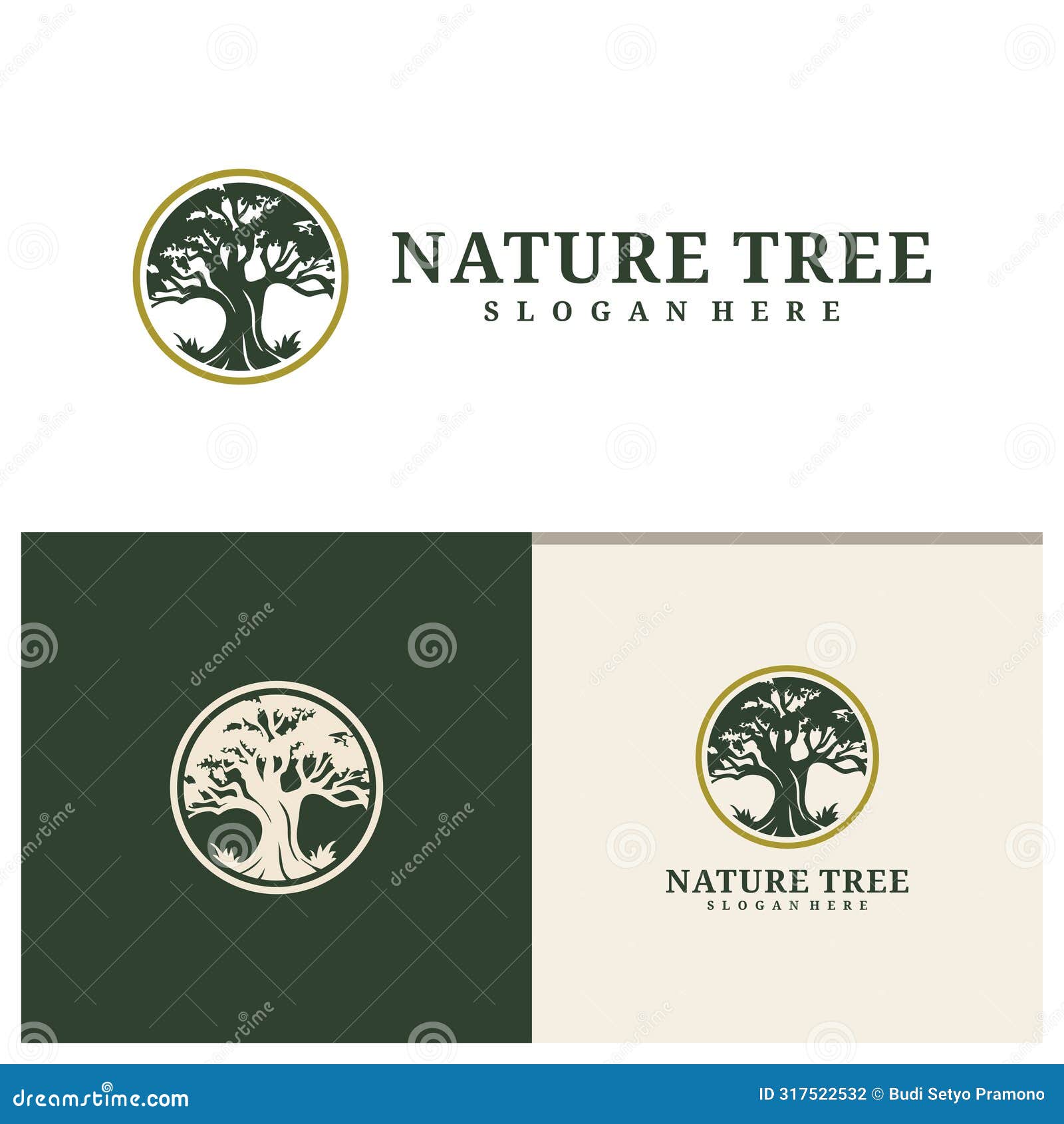 Tree Logo Design Vector. Nature Trees Vector Illustration Stock Vector ...