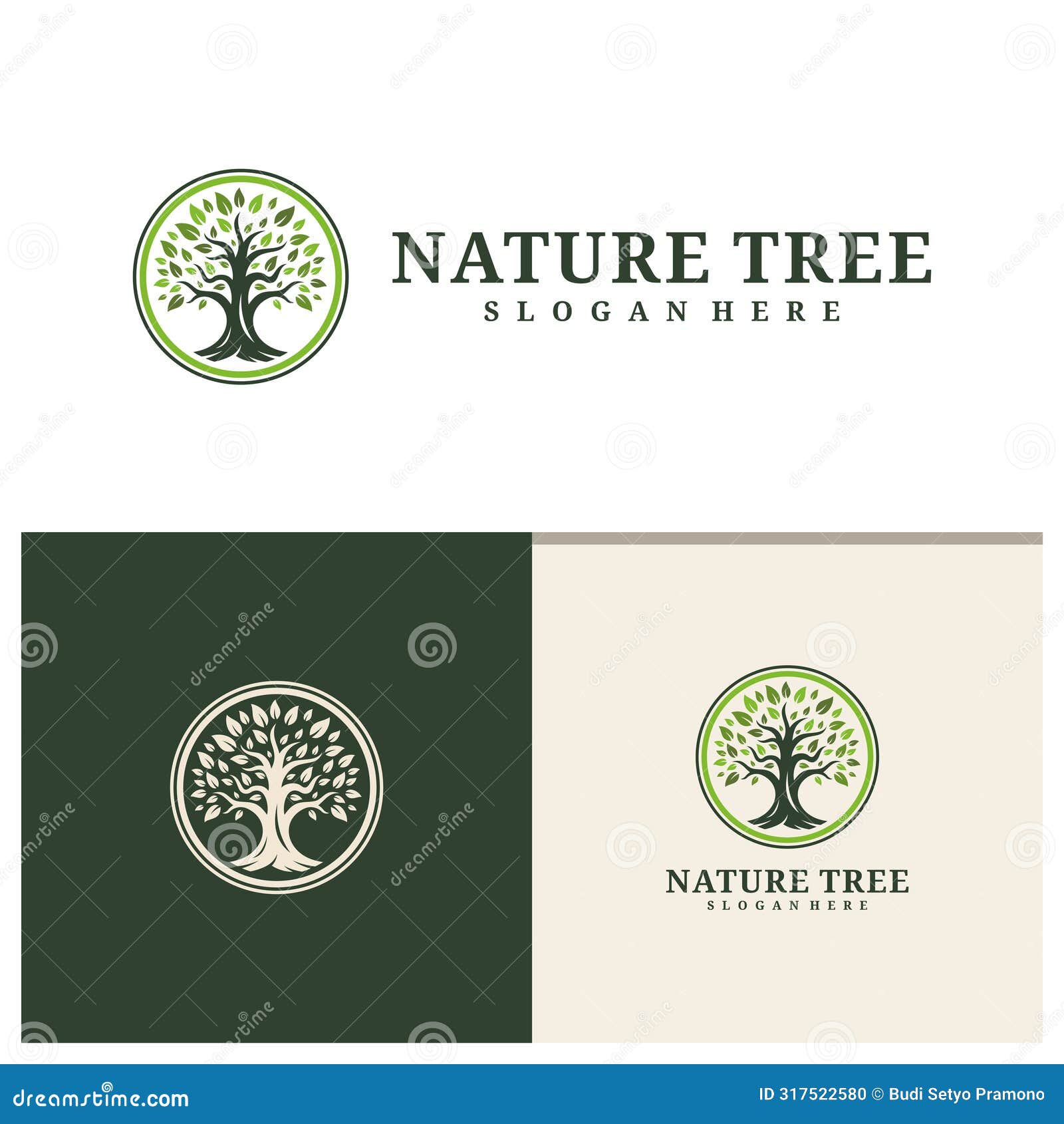 Tree Logo Design Vector. Nature Trees Vector Illustration Stock Vector ...