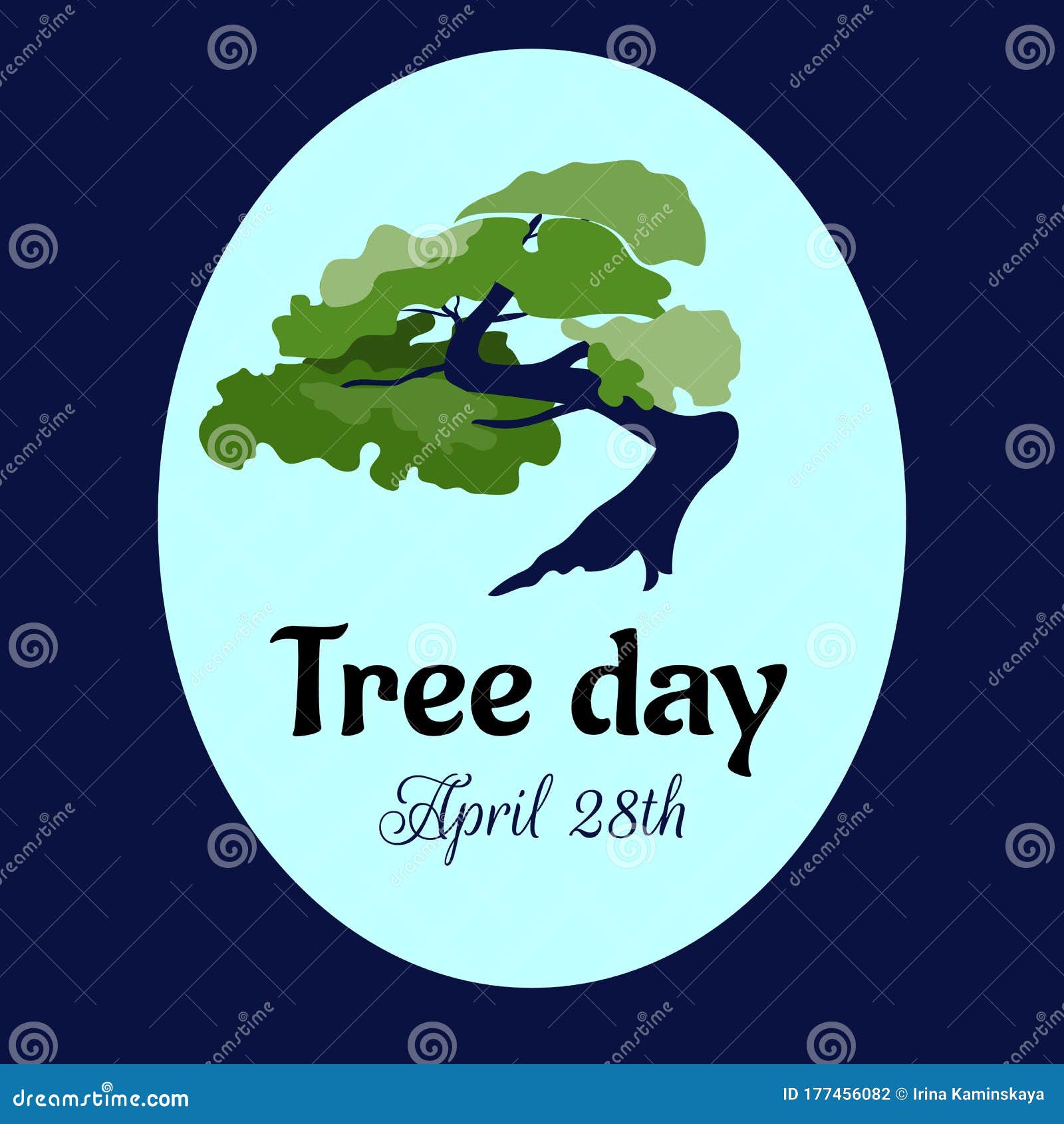 Tree Logo in Flat Style. Vector Banner for the Day of the Tree on April ...