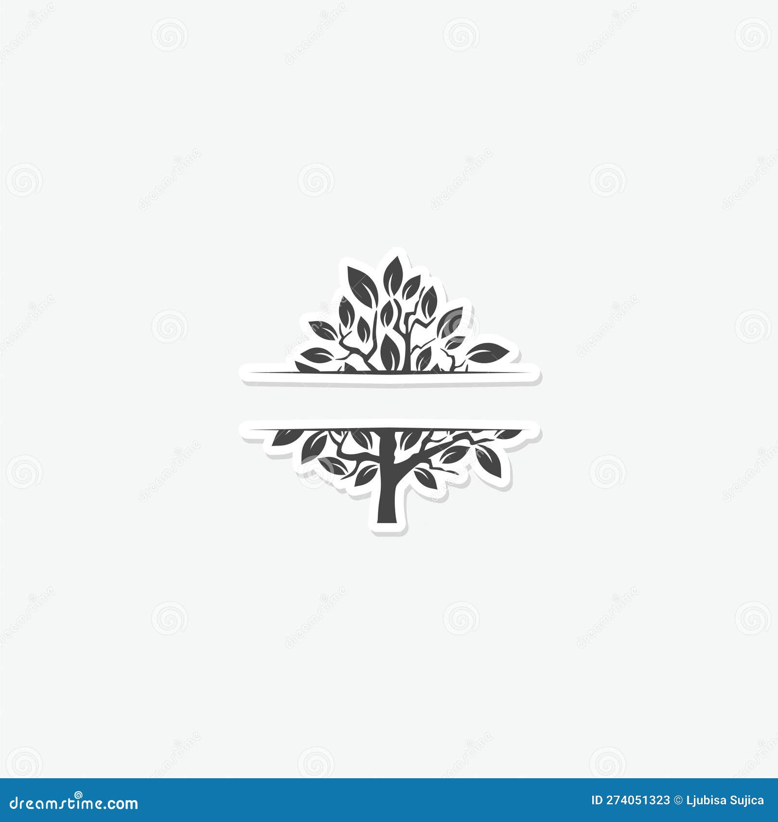 Tree Logo Icon Sticker Isolated on White Stock Vector - Illustration of ...