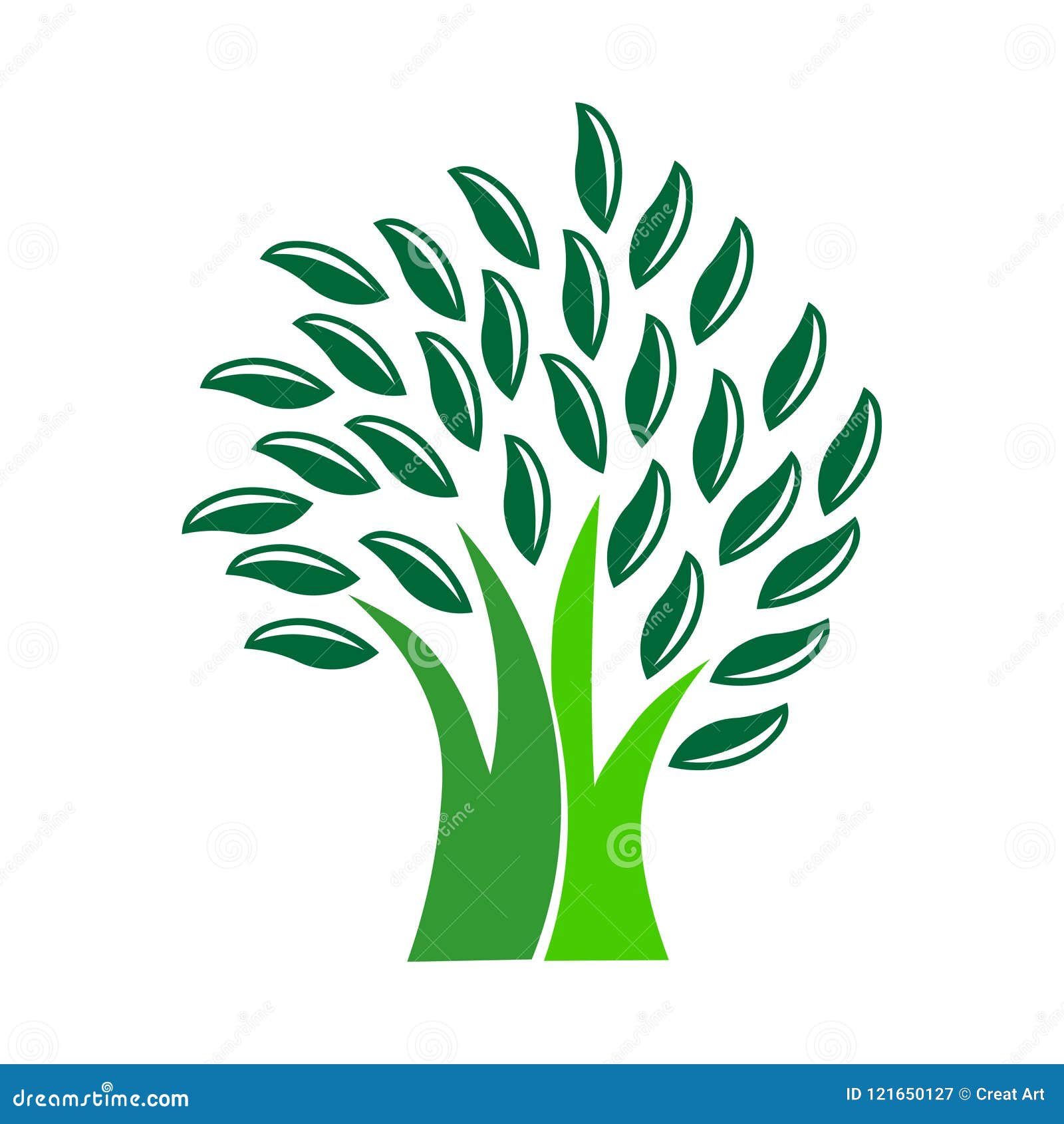 Tree Logo Illustration.Tree Icon. Stock Vector - Illustration of ...