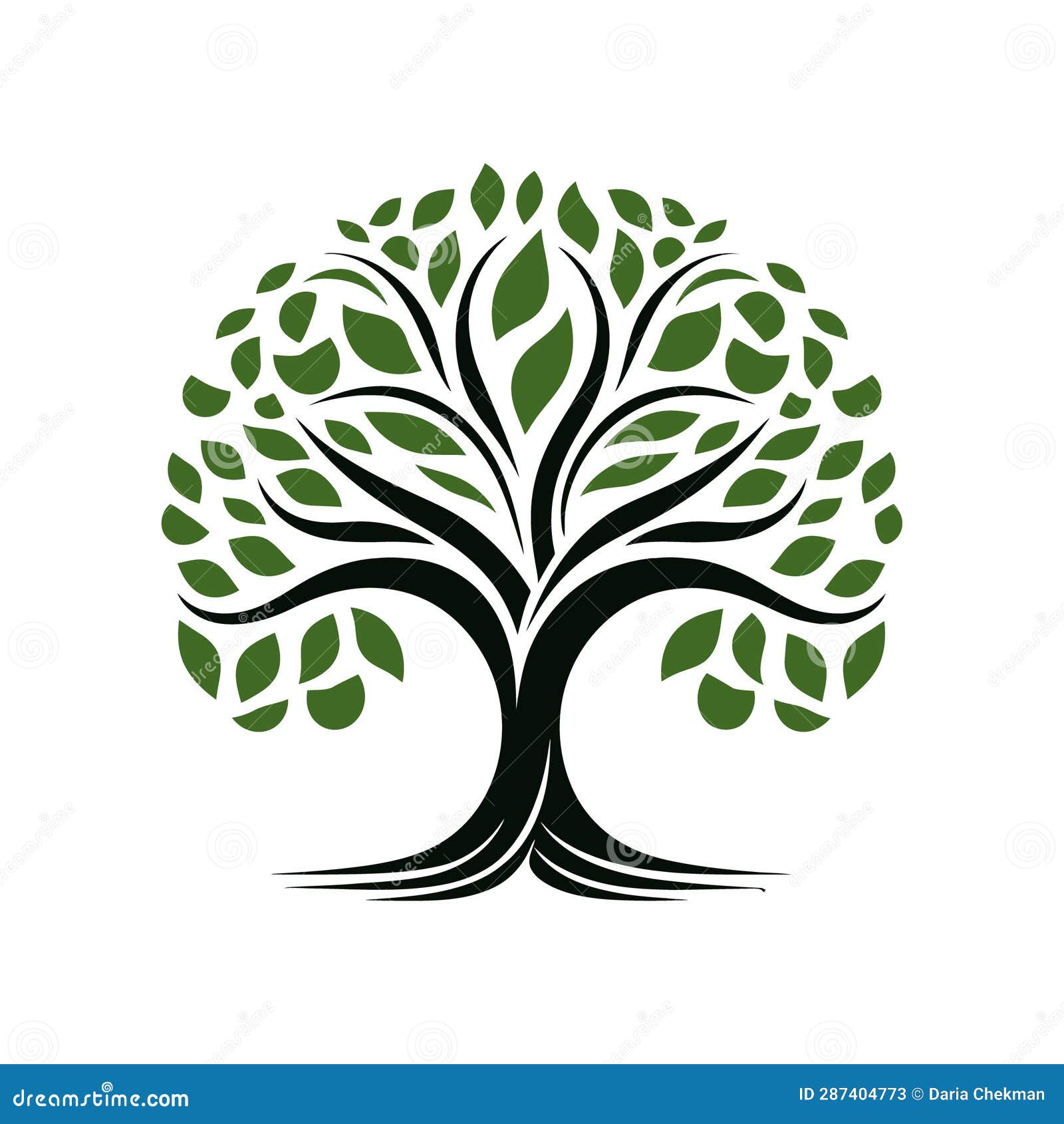 Tree Logo, Tree of Life Icon on White Background. Stock Vector ...