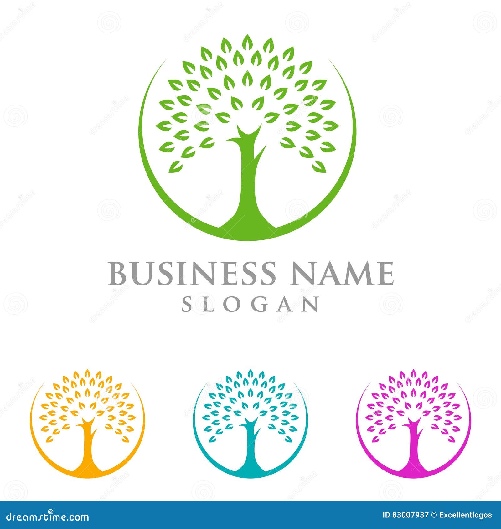Tree logo, logo design stock vector. Illustration of insurance - 83007937
