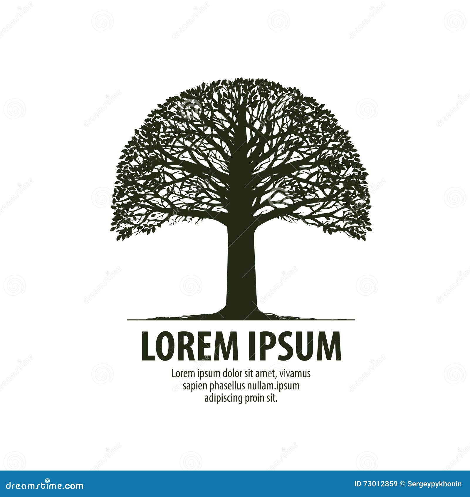 Tree Logo. Silhouette of Oak Icon. Nature, Ecology Symbol. Vector ...