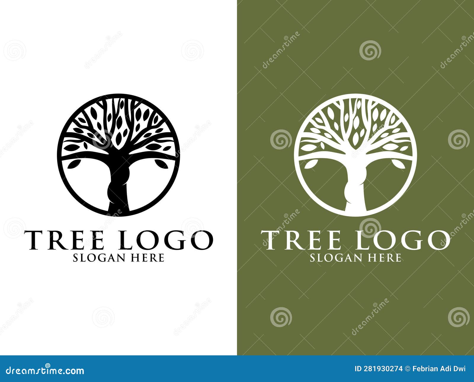 Tree Logo Vector, Abstract Tree Logo Design Template Stock Vector ...