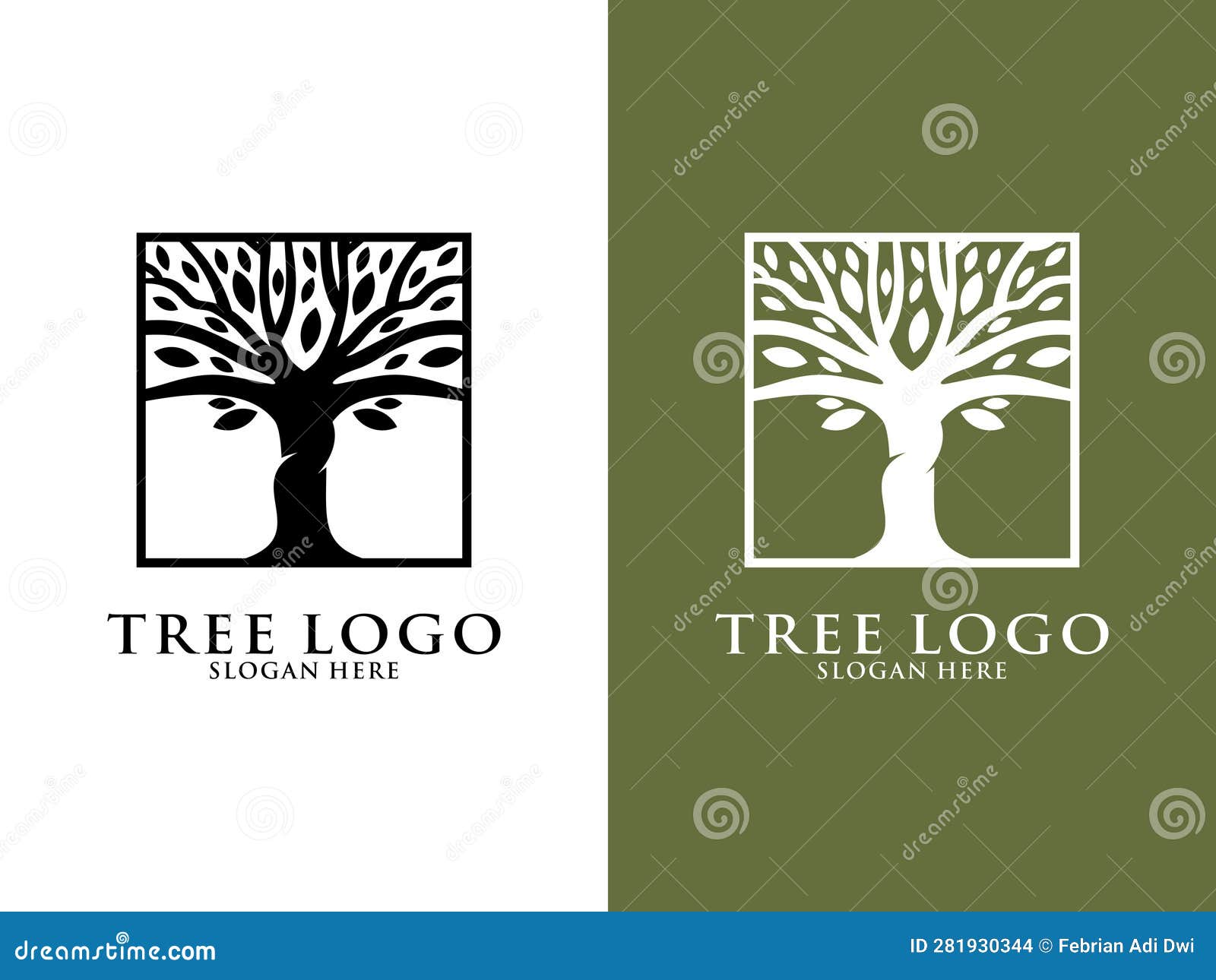 Tree Logo Vector, Abstract Tree Logo Design Template Stock Vector ...