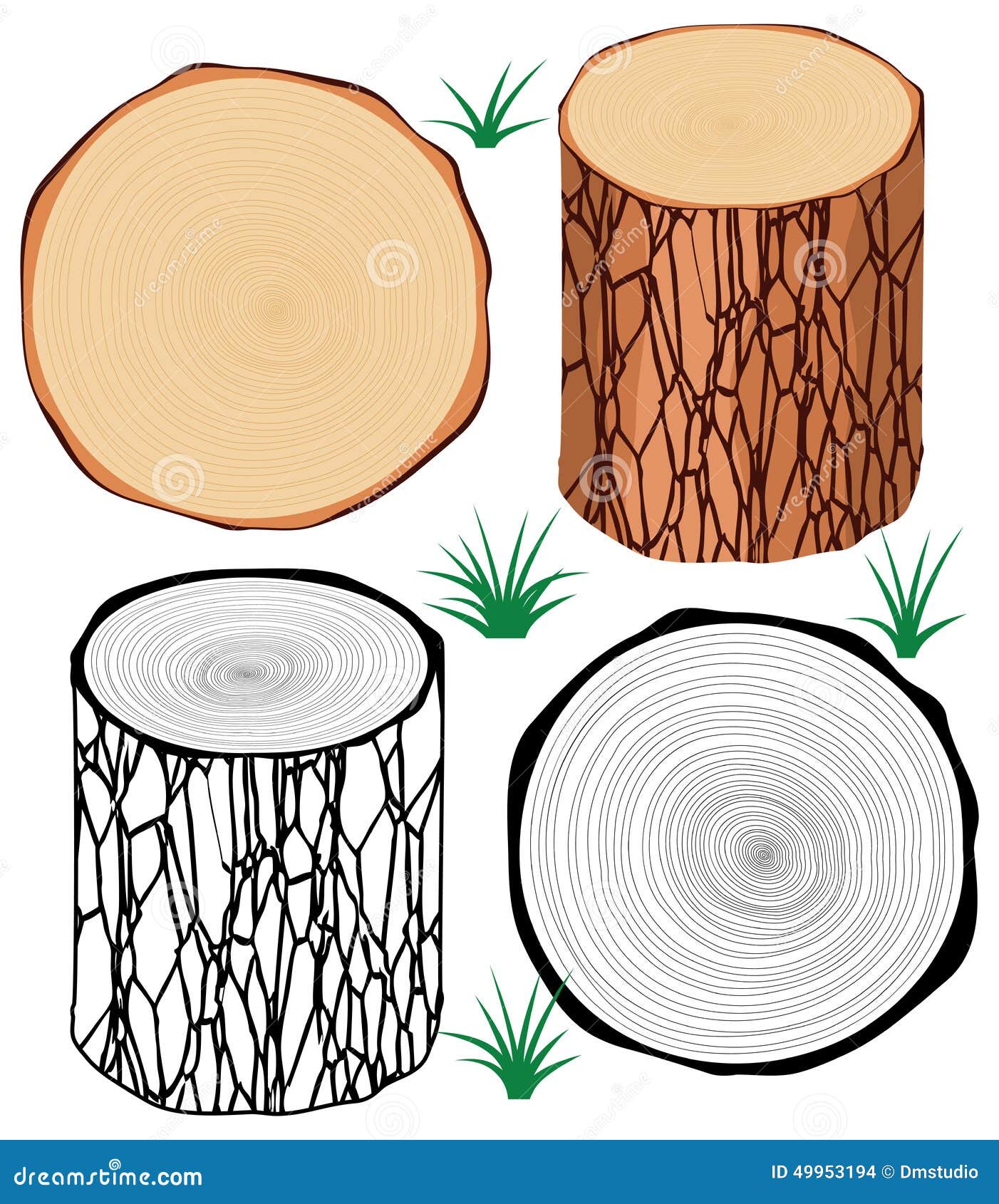 Tree logs, vector stock vector. Illustration of rough - 49953194