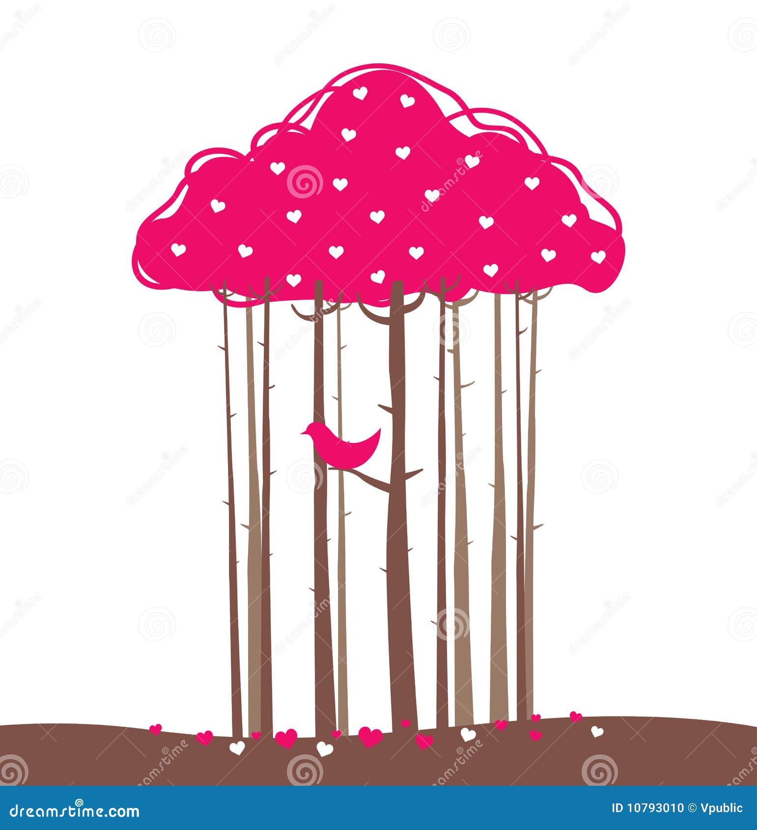Tree Love stock vector. Illustration of dreams, colored - 10793010