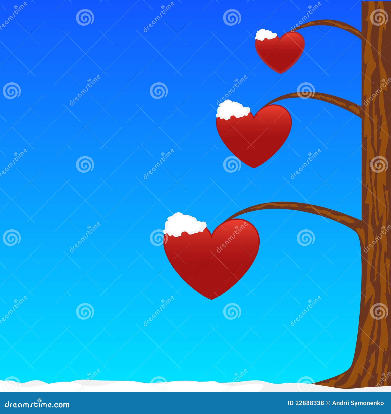 Tree of Love stock vector. Illustration of cartoon, vector - 22888338