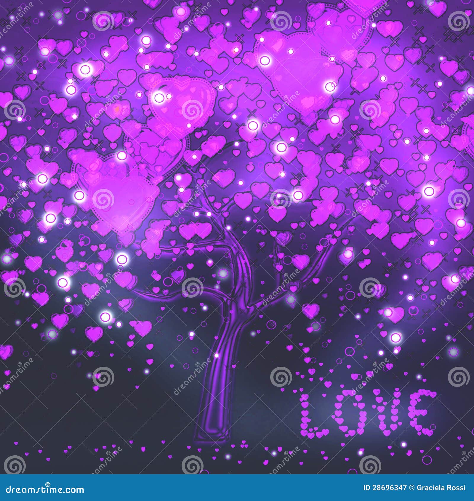 Tree of love stock illustration. Illustration of emotion - 28696347