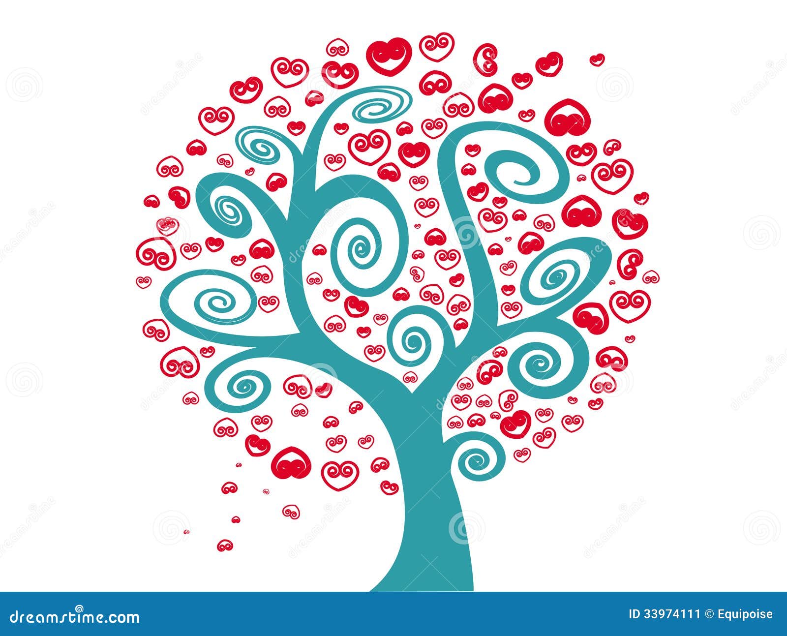 Tree of love stock illustration. Illustration of design - 33974111