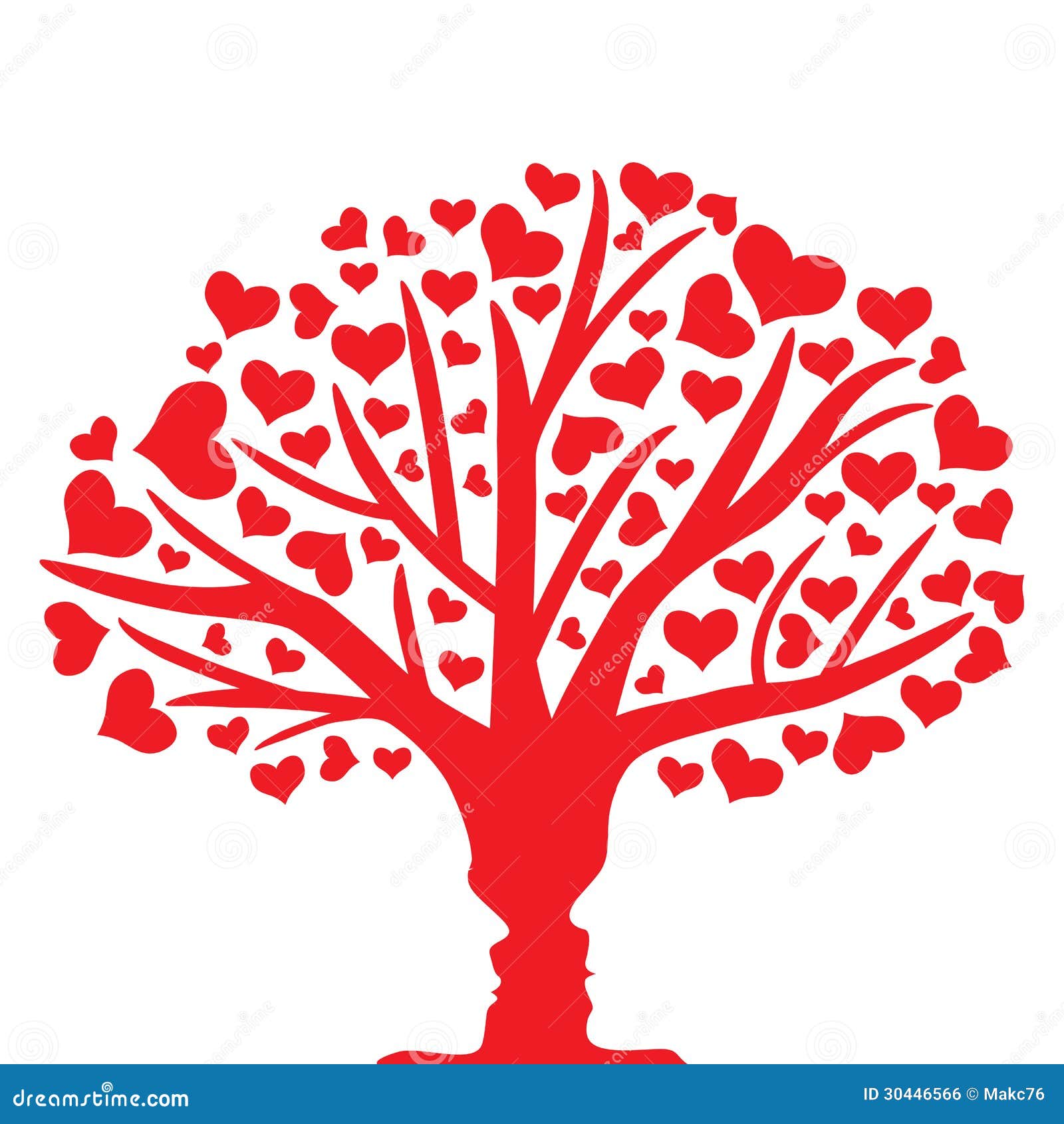 Tree of love stock vector. Illustration of celebrations - 30446566