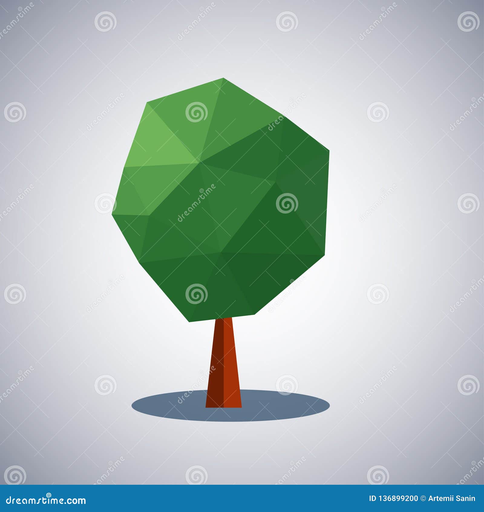 Tree Low Poly Style. Vector Design Element Stock Illustration ...