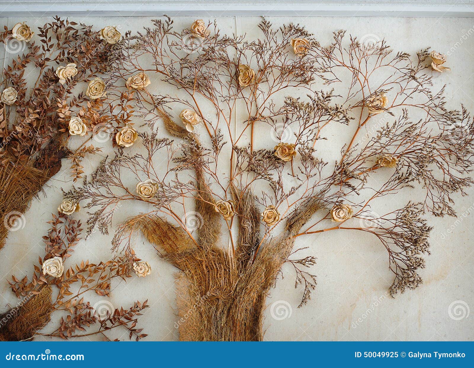 Tree Made Hands on the Wall Painting Stock Image - Image of people ...