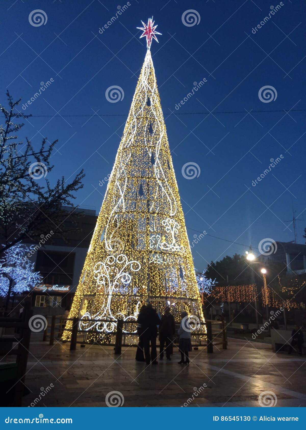 Tree made out of lights stock photo. Image of tree, christmas - 86545130