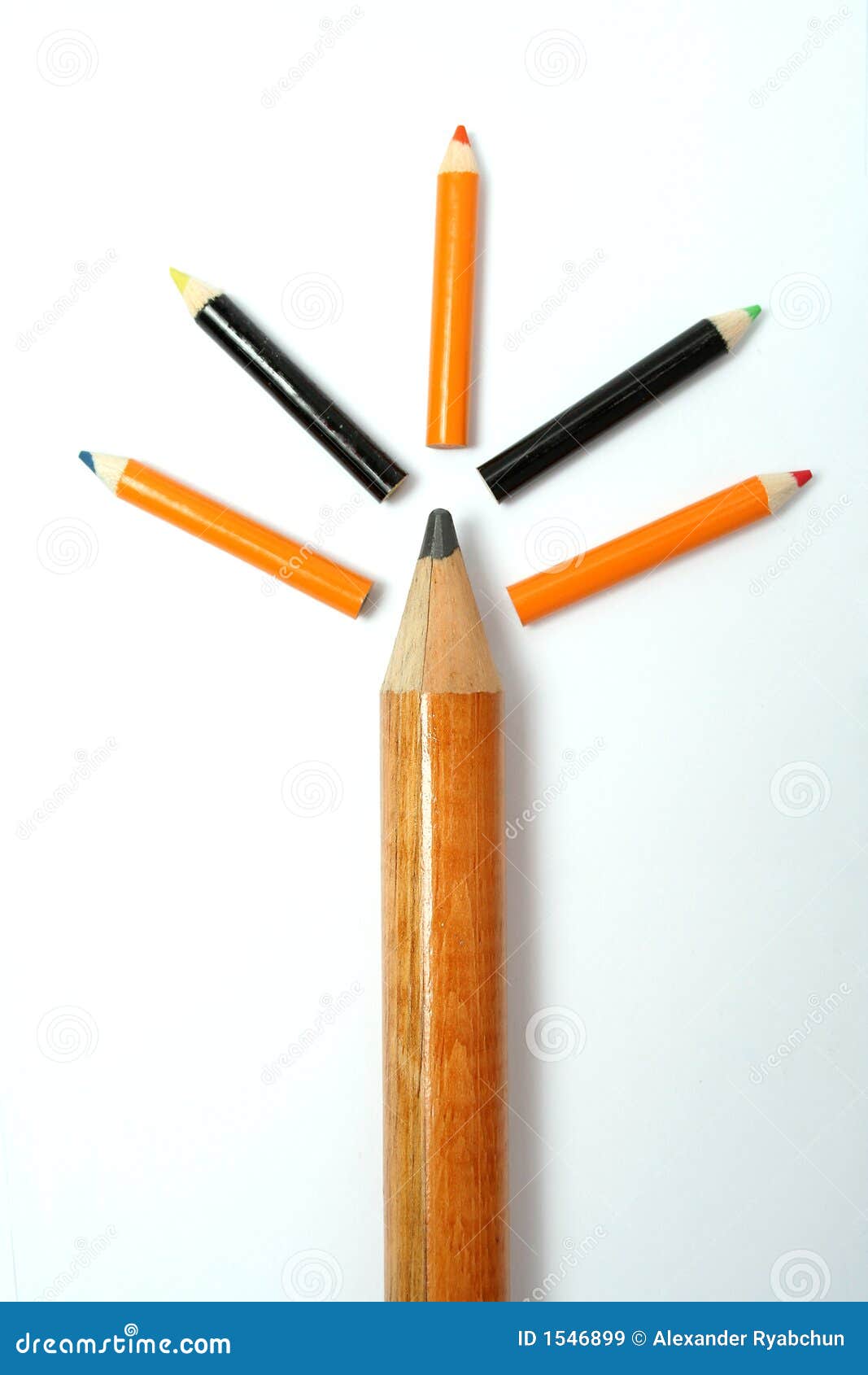 Tree Made of Pencils of the Different Size and Color Stock Image ...