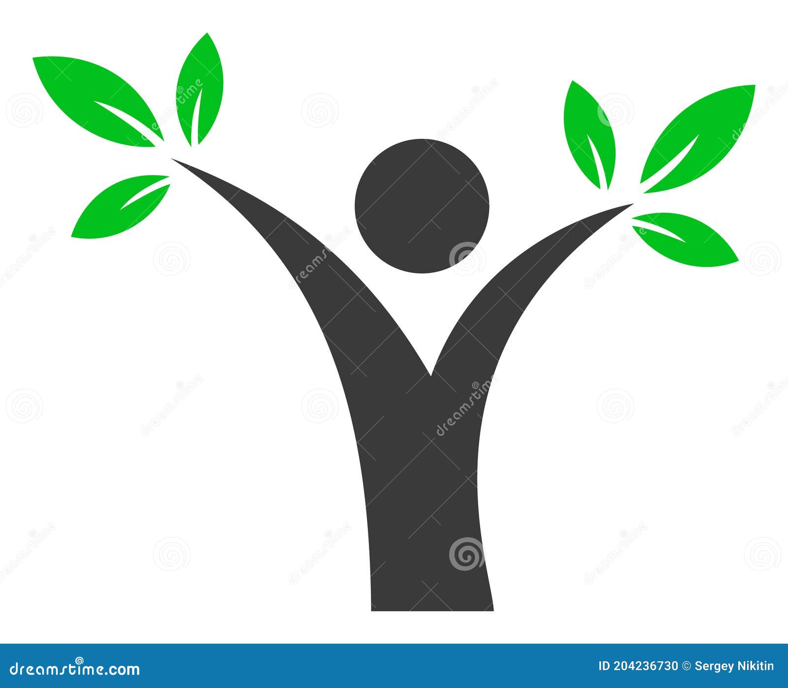 Tree Man Flat Icon Symbol stock vector. Illustration of agriculture ...