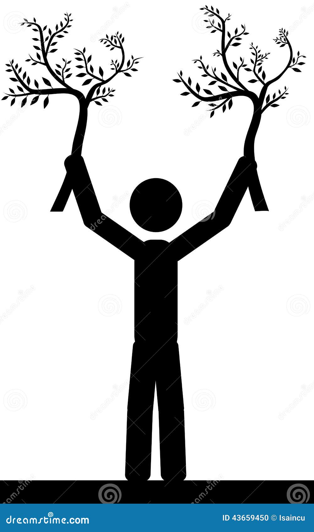 Tree man stock vector. Illustration of business, green - 43659450