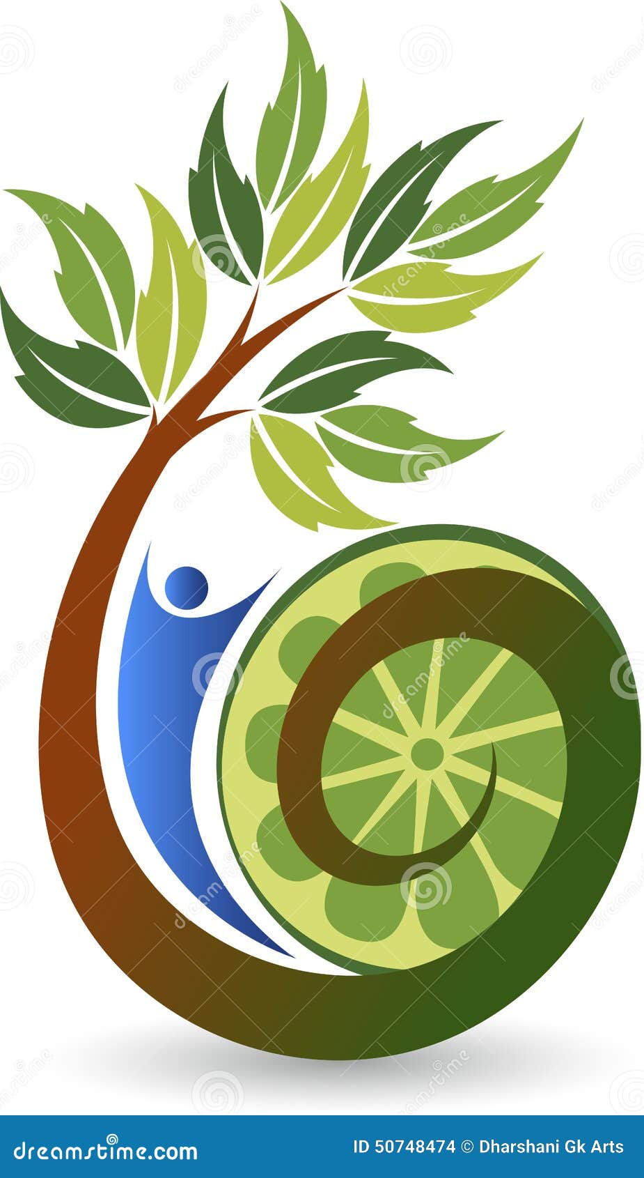 Tree man logo stock vector. Illustration of hand, abstract - 50748474