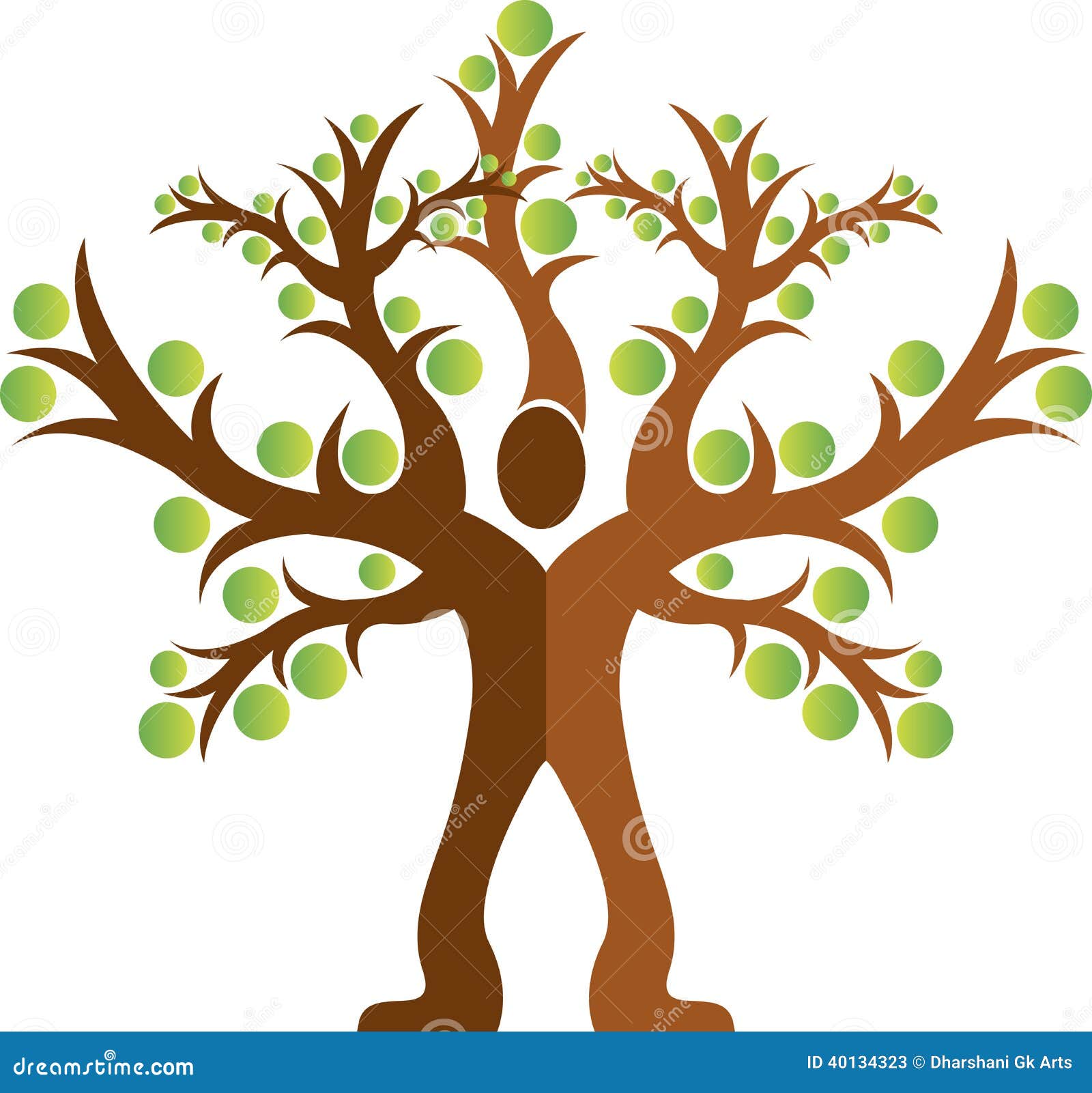 Tree Man Logo Stock Vector - Image: 40134323