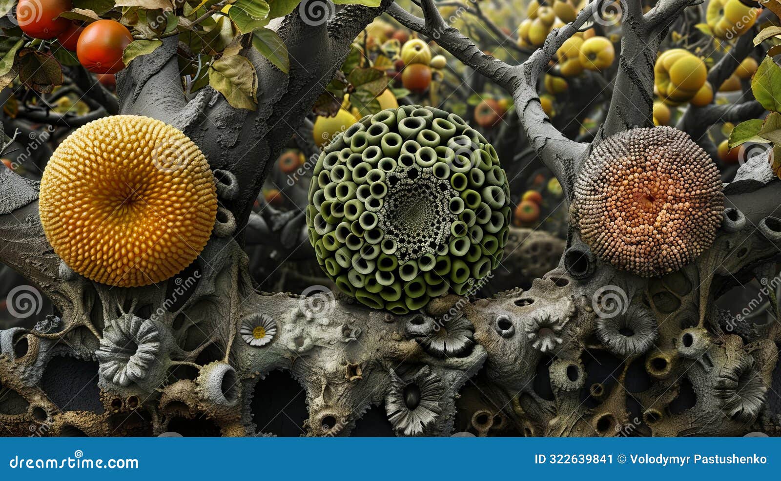 A Tree with Many Different Fruits and Vegetables Stock Image - Image of ...