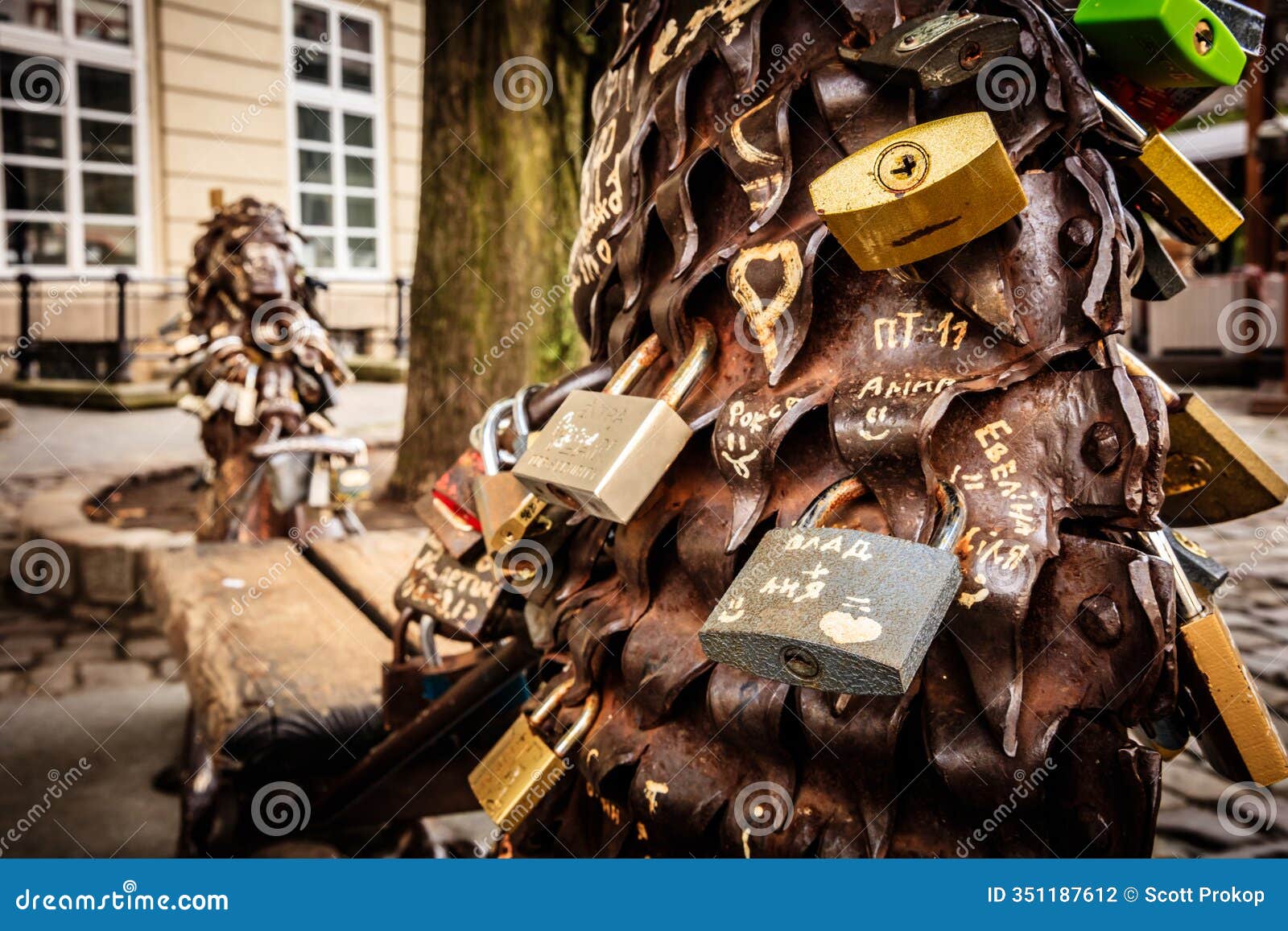 A Tree with Many Locks on it Stock Photo - Image of happiness, landmark ...
