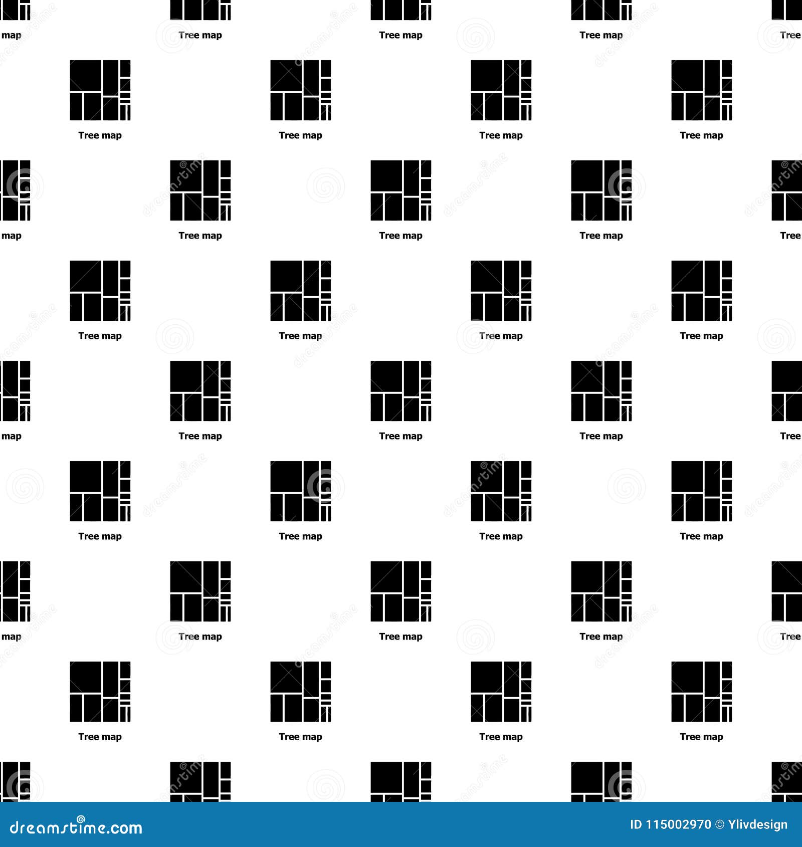 Tree Map Pattern Vector Seamless Stock Vector - Illustration of ...