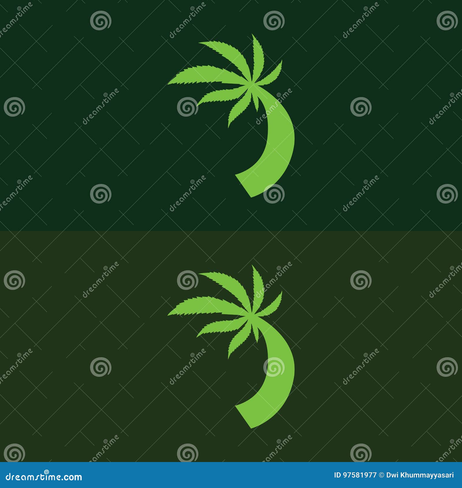 Tree marijuana logo stock vector. Illustration of concept - 97581977