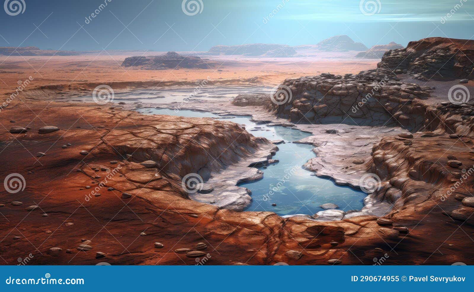 Forest Mars Labyrinth Terrain Royalty-Free Cartoon | CartoonDealer.com #290681267