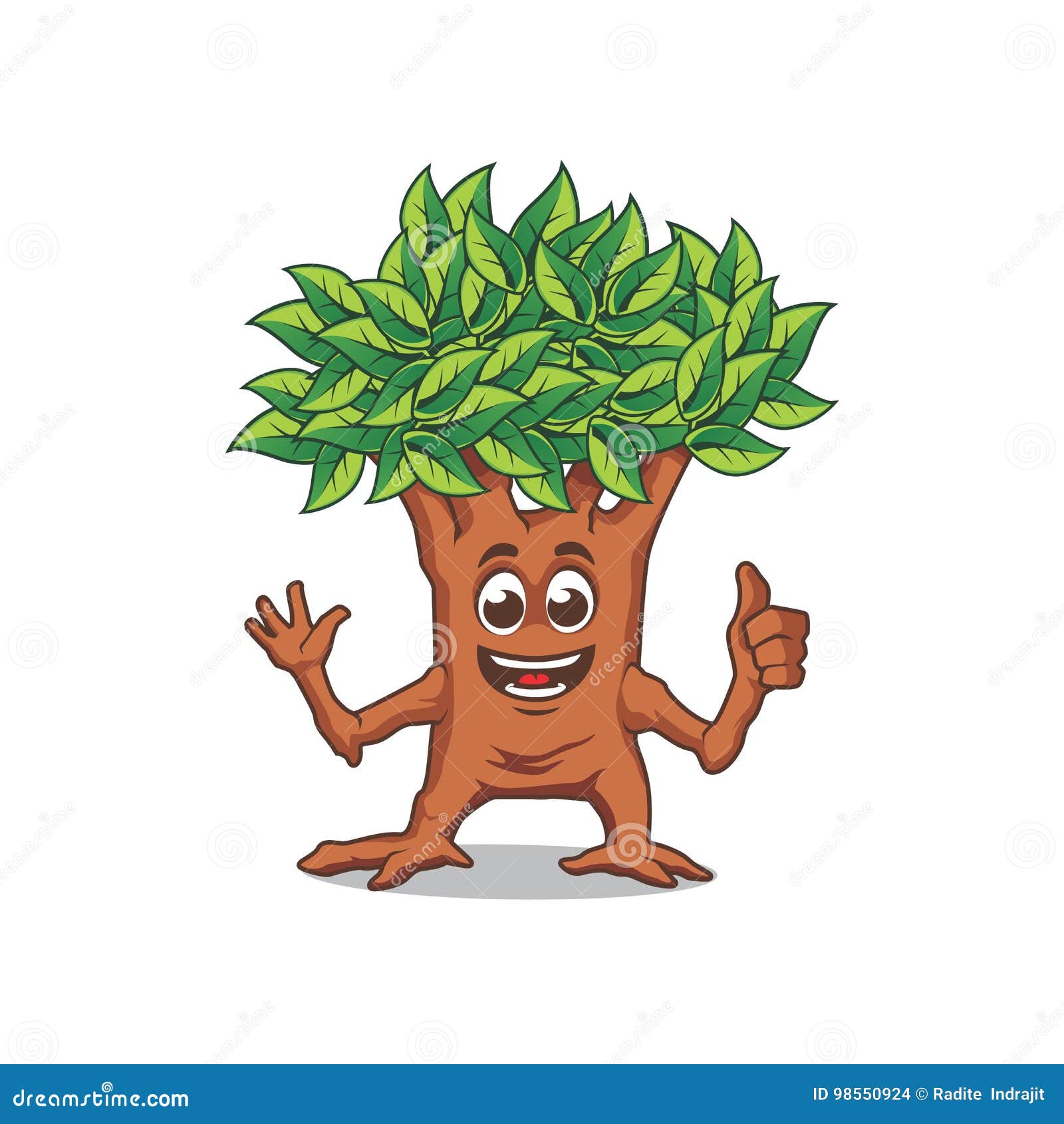 TREE MASCOT DESIGN stock illustration. Illustration of design - 98550924