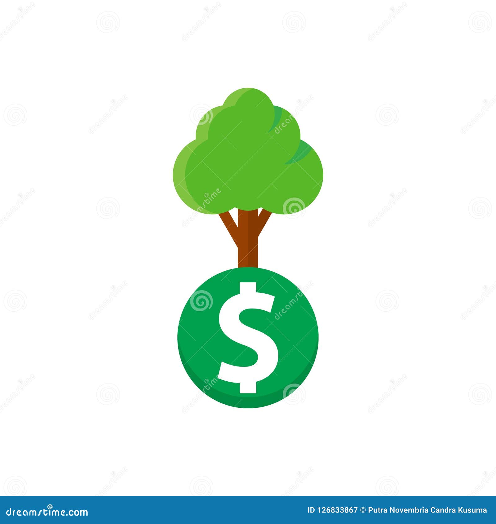 Tree Money Logo Icon Design Stock Vector - Illustration of identity ...