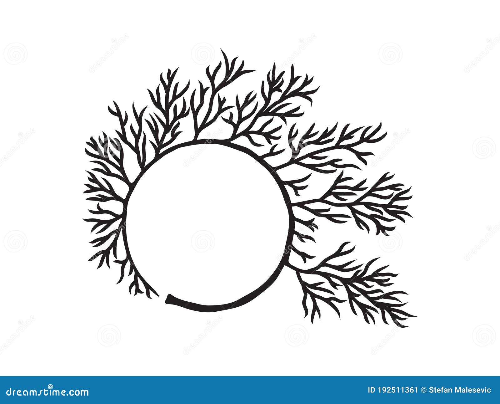 Tree monogram frame stock vector. Illustration of frame - 192511361