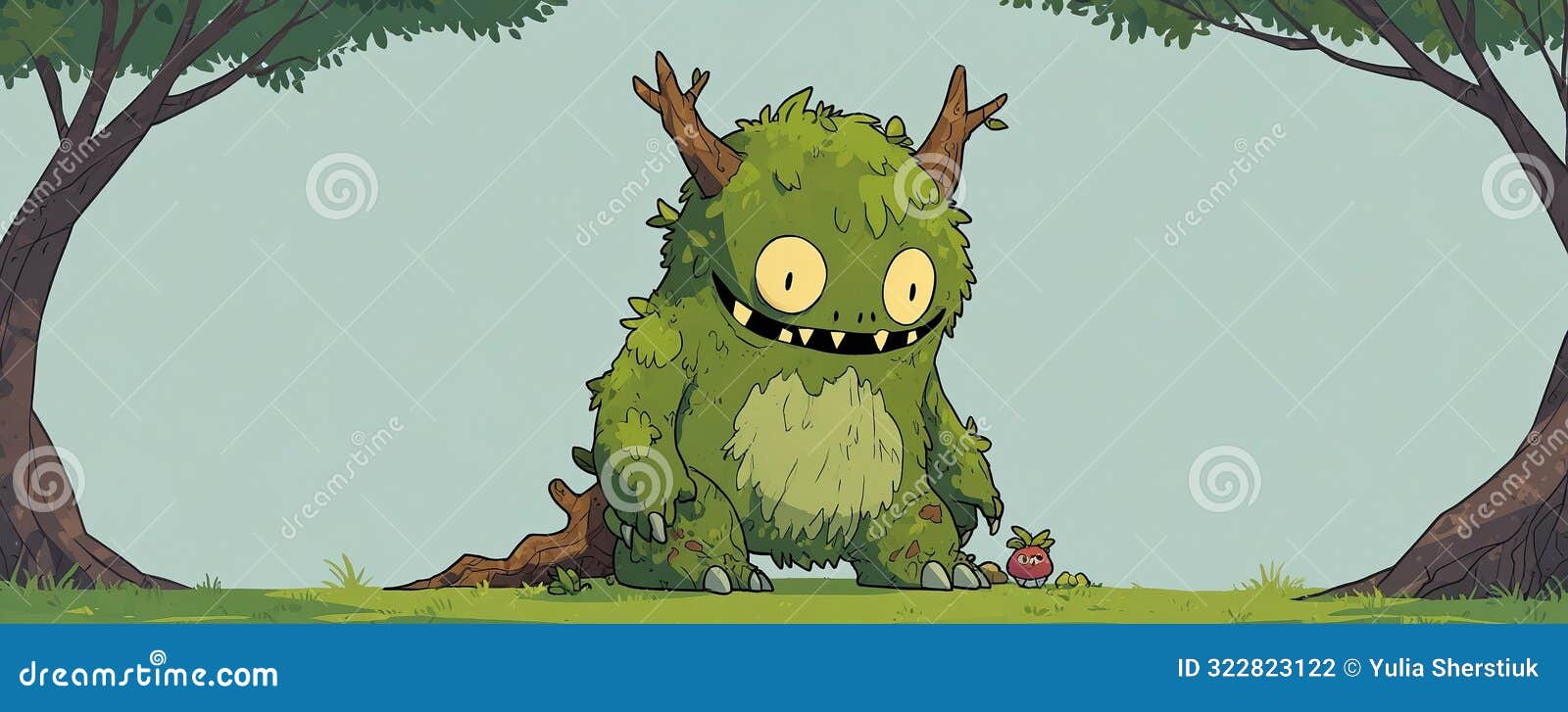 A Tree Monster Storybook Illustration 2d Game Art. | CartoonDealer.com ...